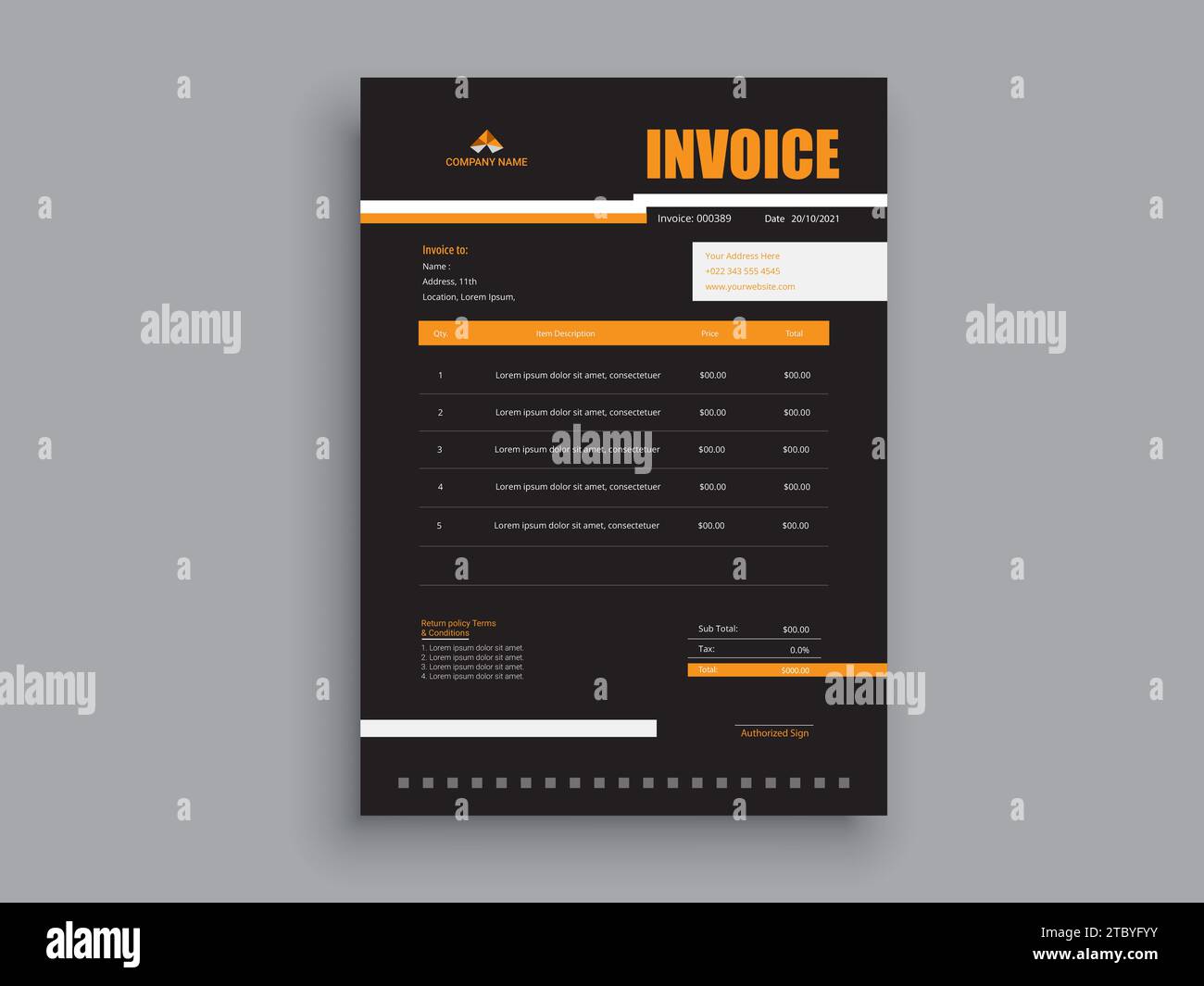 Professional invoice and letterhead design for corporate office ...