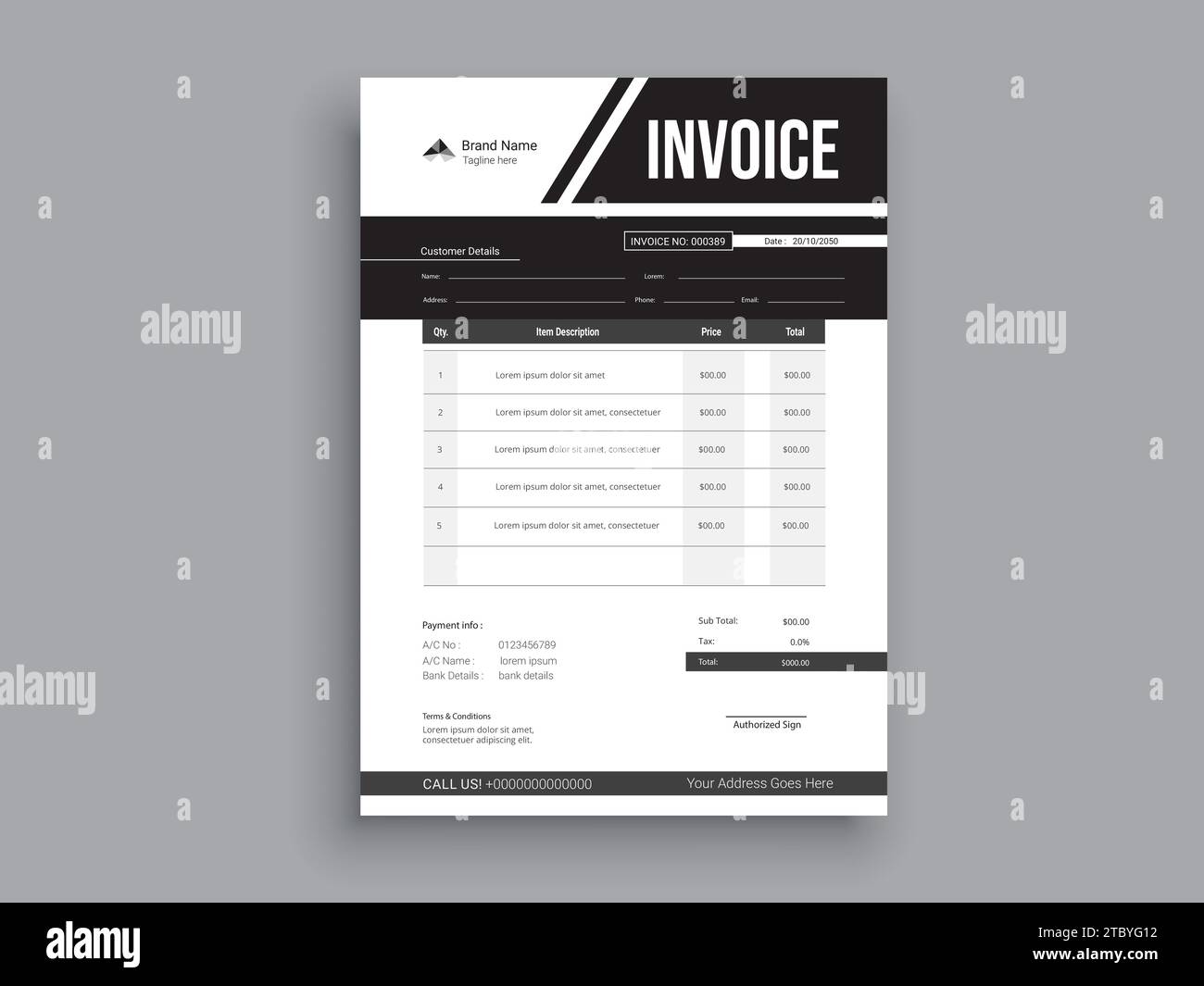 Professional invoice and letterhead design for corporate office ...