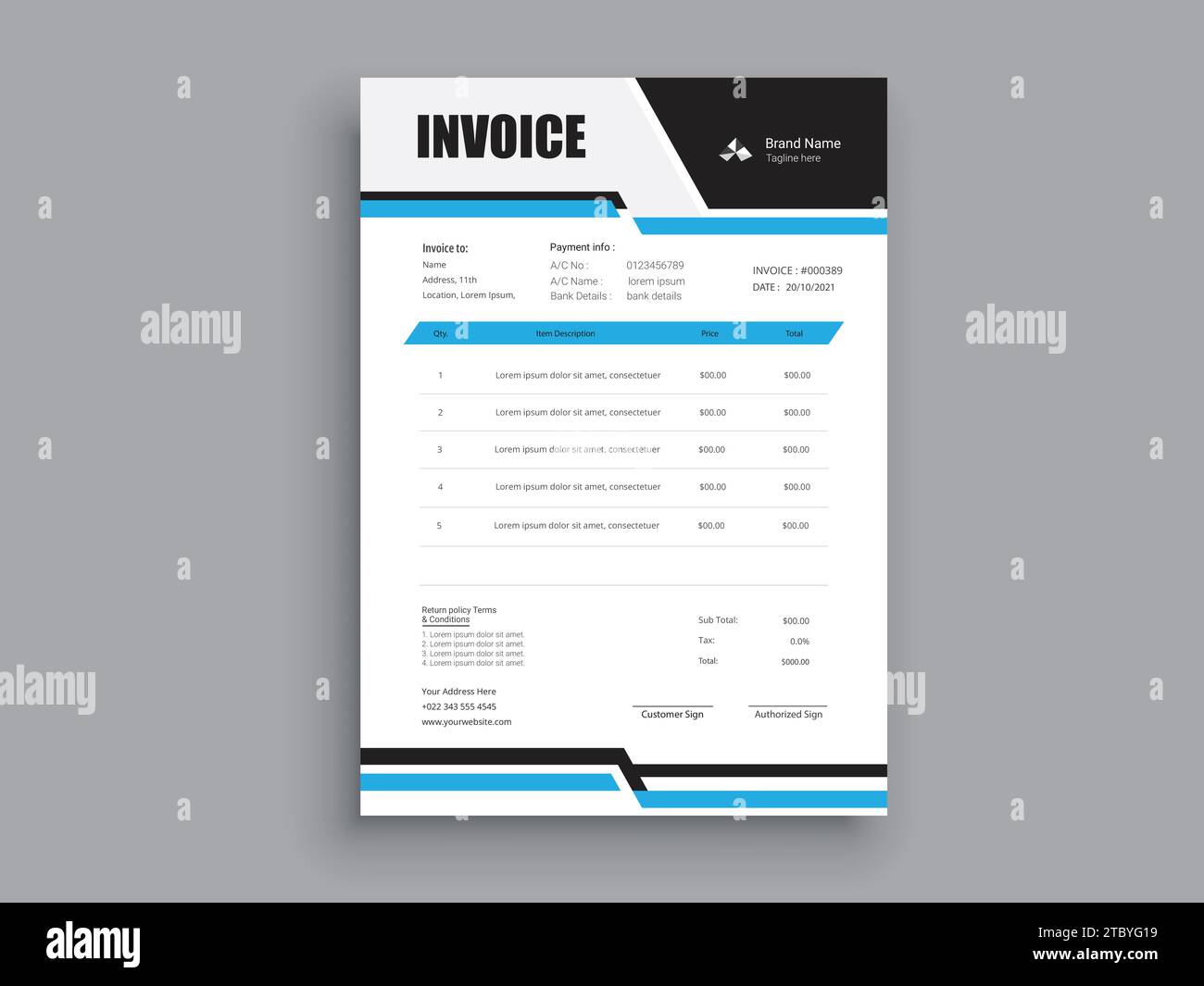 Professional invoice and letterhead design for corporate office ...