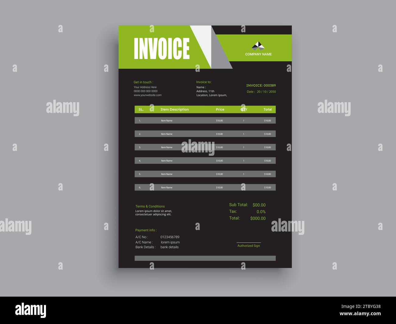 Professional invoice and letterhead design for corporate office ...