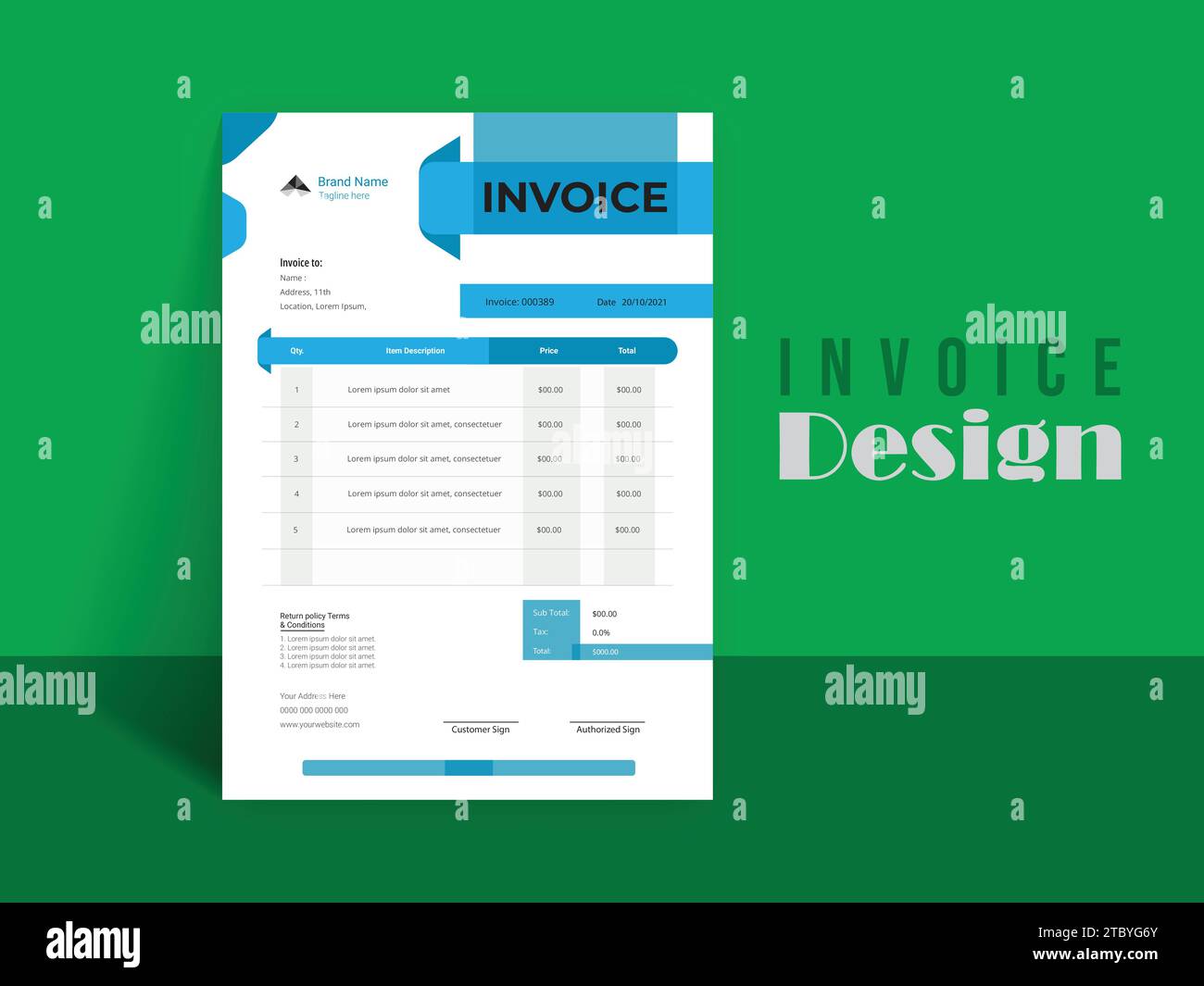 Professional invoice and letterhead design for corporate office ...