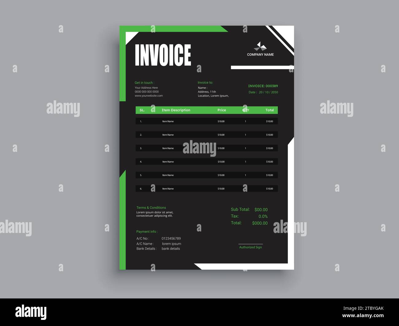 Professional invoice and letterhead design for corporate office ...