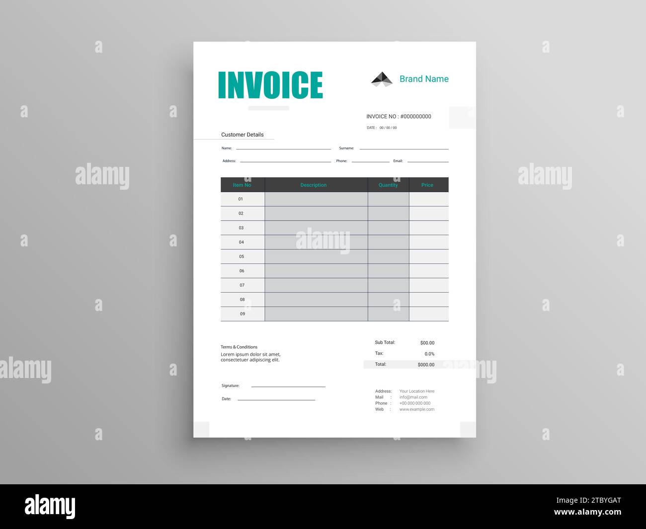 Professional invoice and letterhead design for corporate office ...