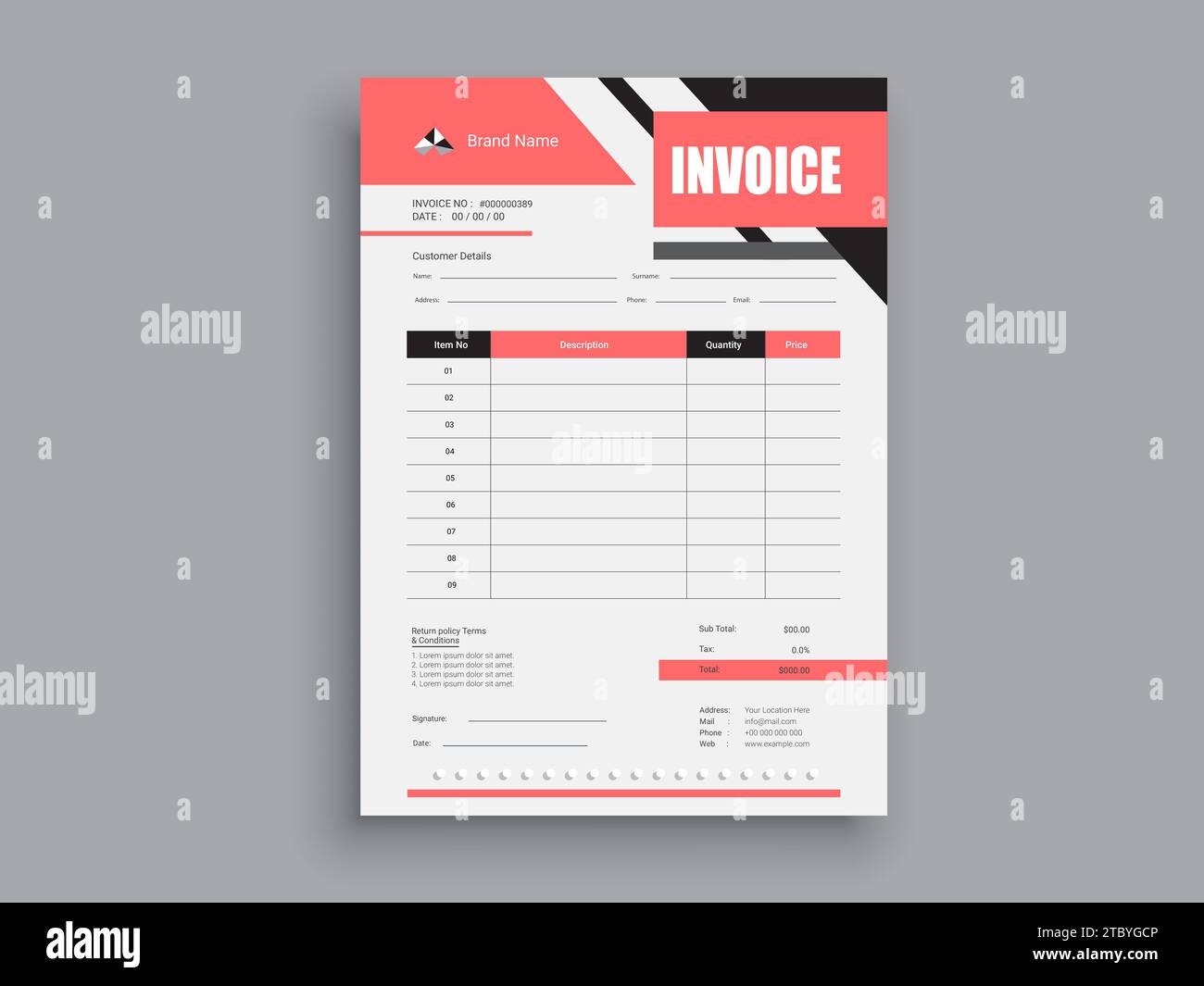 Professional invoice and letterhead design for corporate office ...