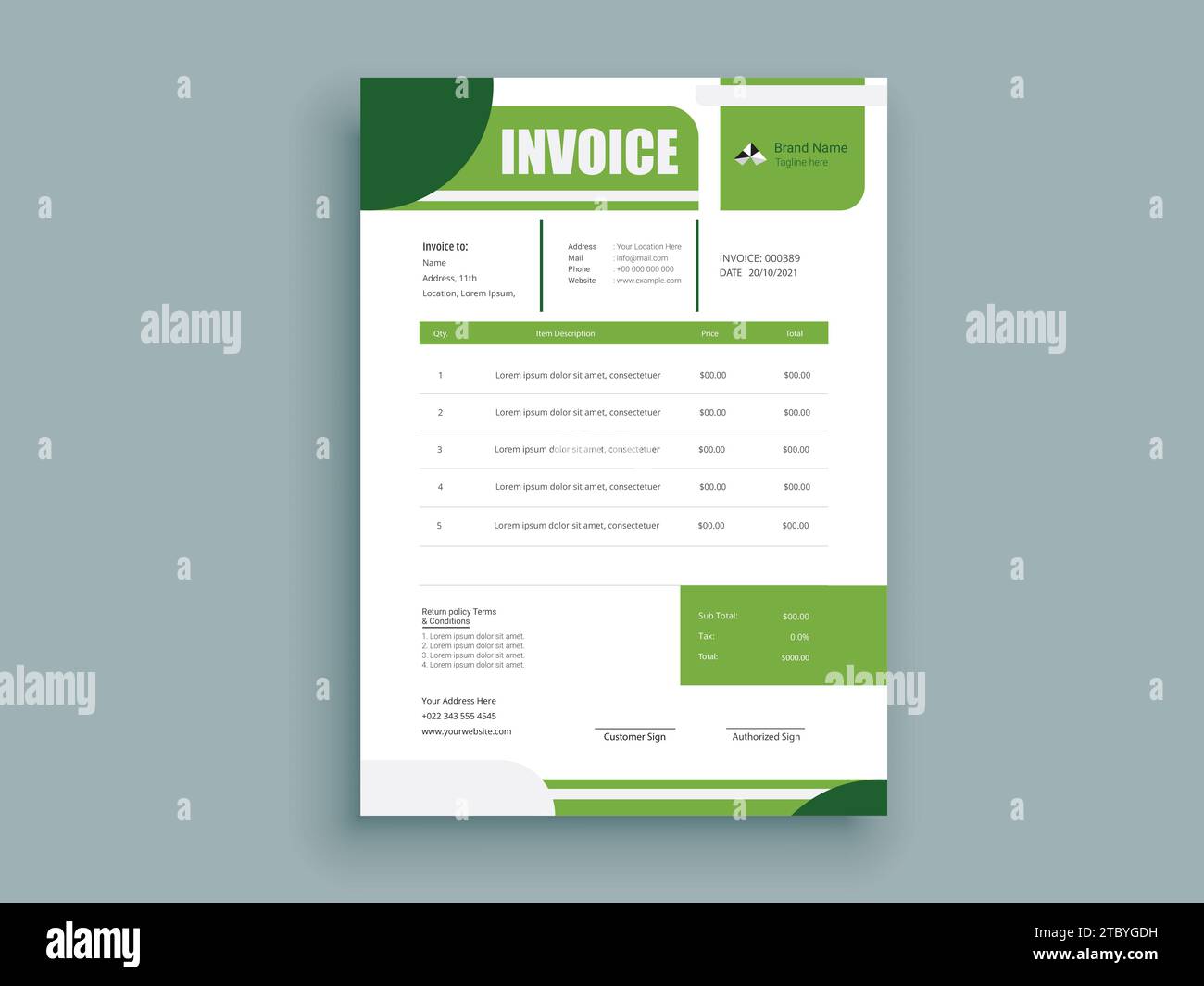 Professional invoice and letterhead design for corporate office ...