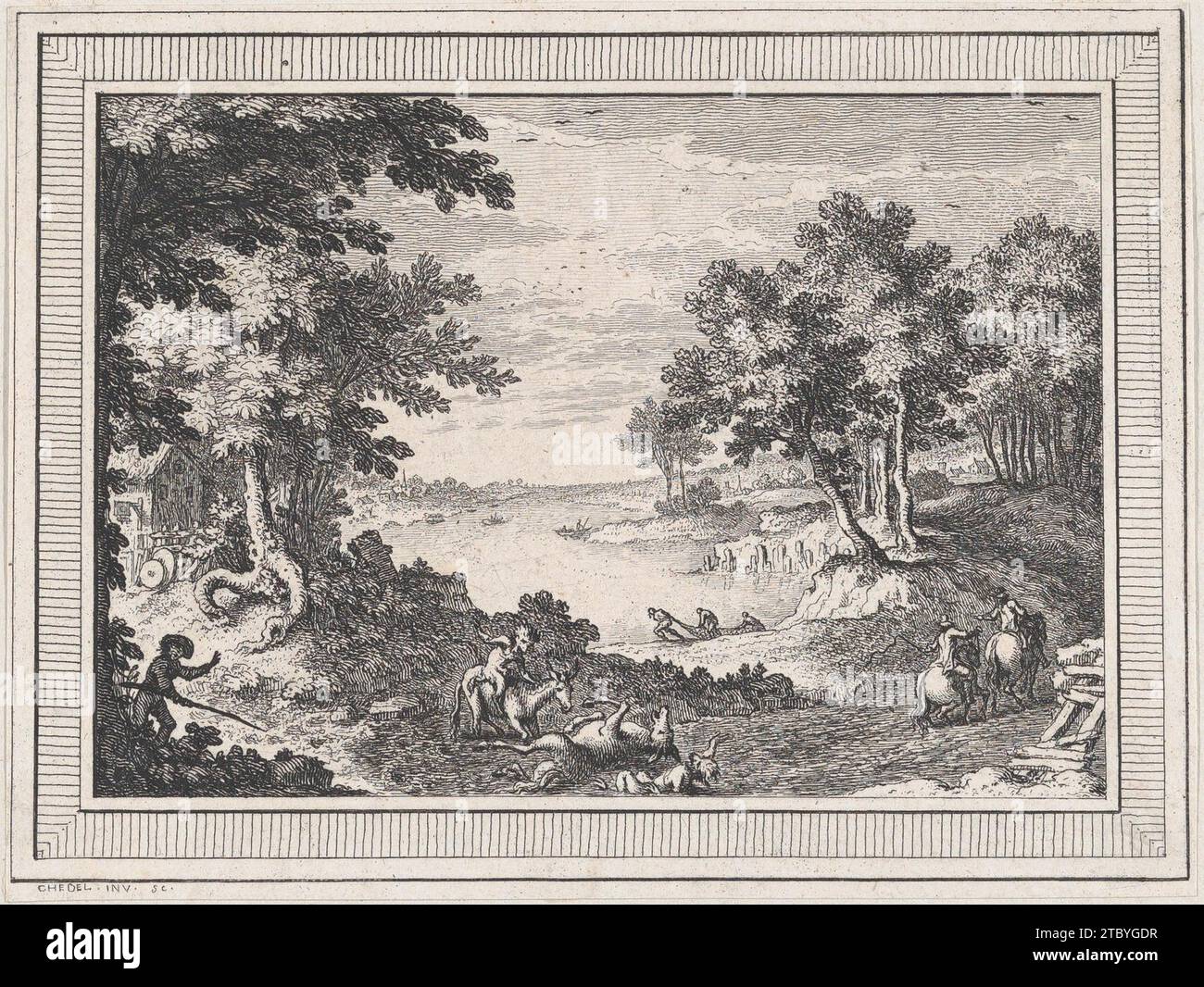 Landscape, from a series of six landscapes dedicated to Madame La ...