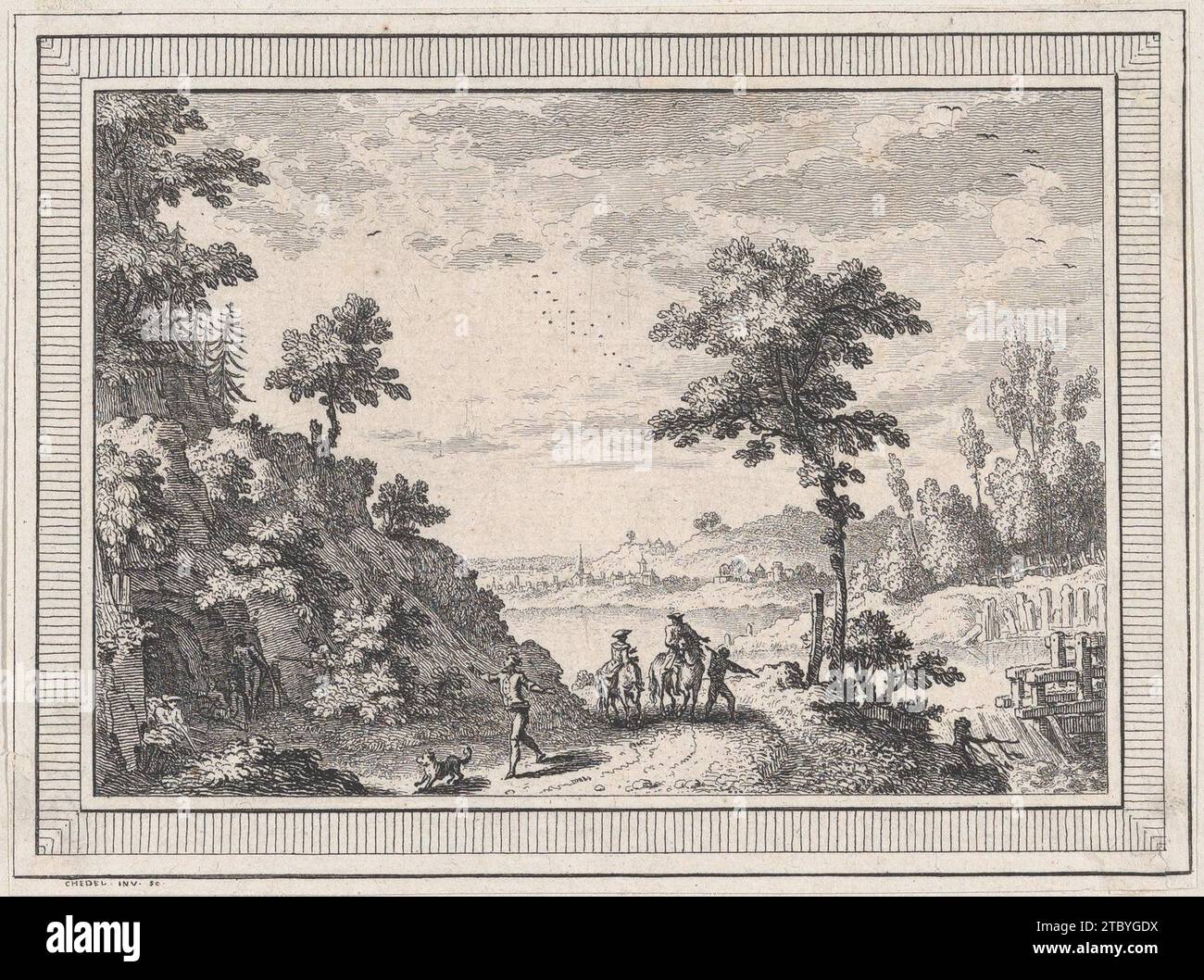 Landscape, from a series of six landscapes dedicated to Madame La ...