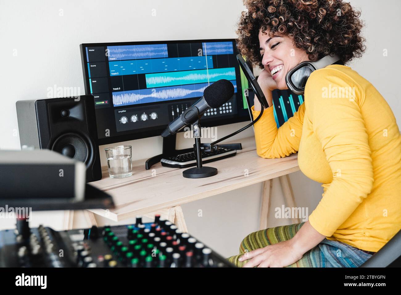 Professional hispanic female radio hi-res stock photography and images ...
