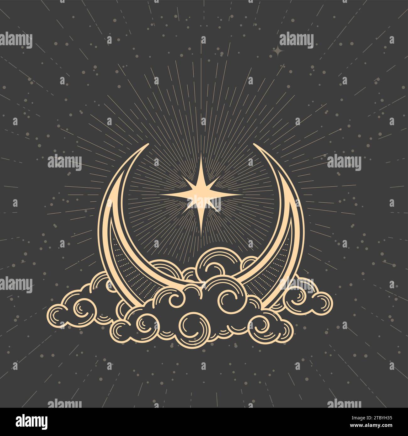Embossed moon Stock Vector Images - Alamy