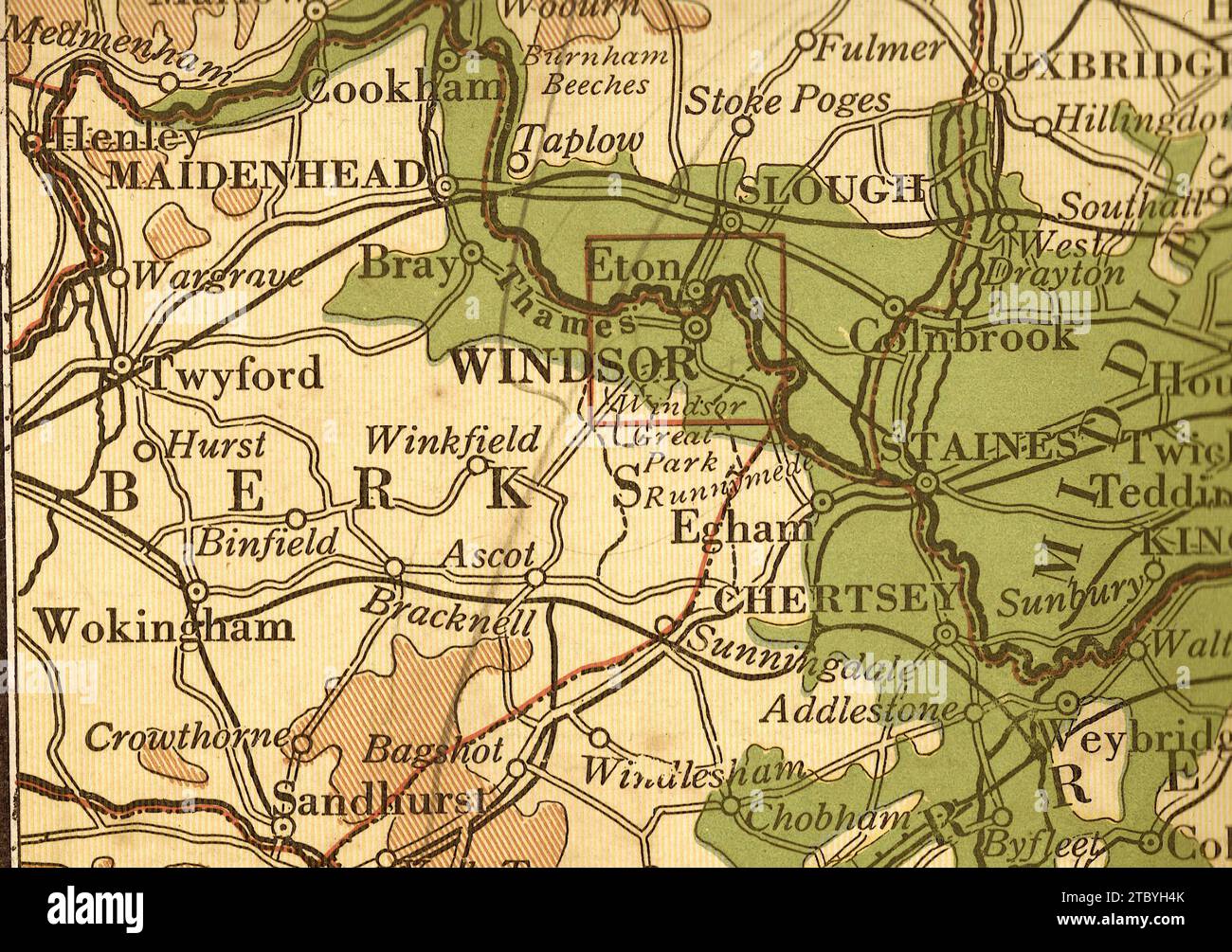 Berkshire map hi-res stock photography and images - Alamy