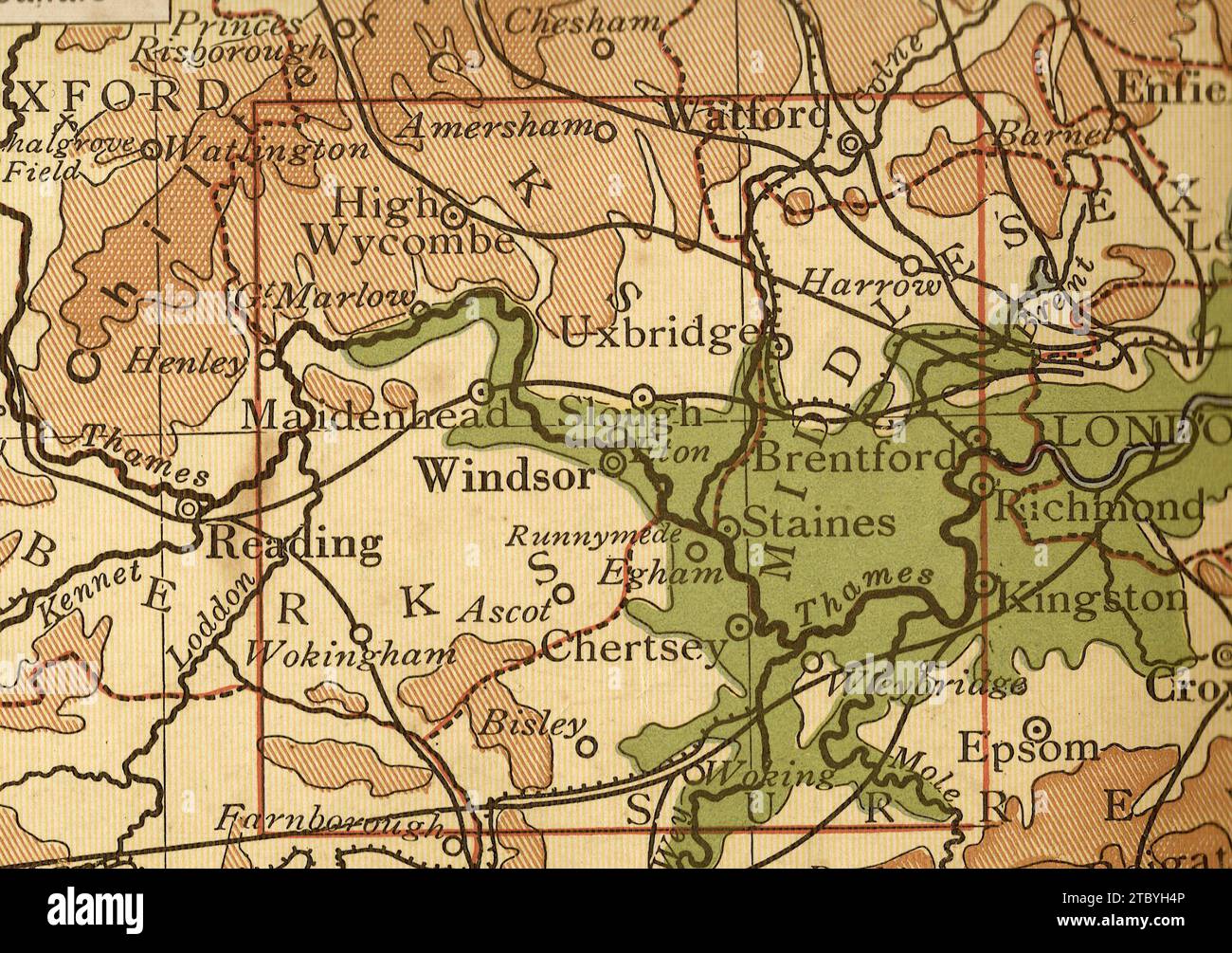 Old windsor map hi-res stock photography and images - Alamy