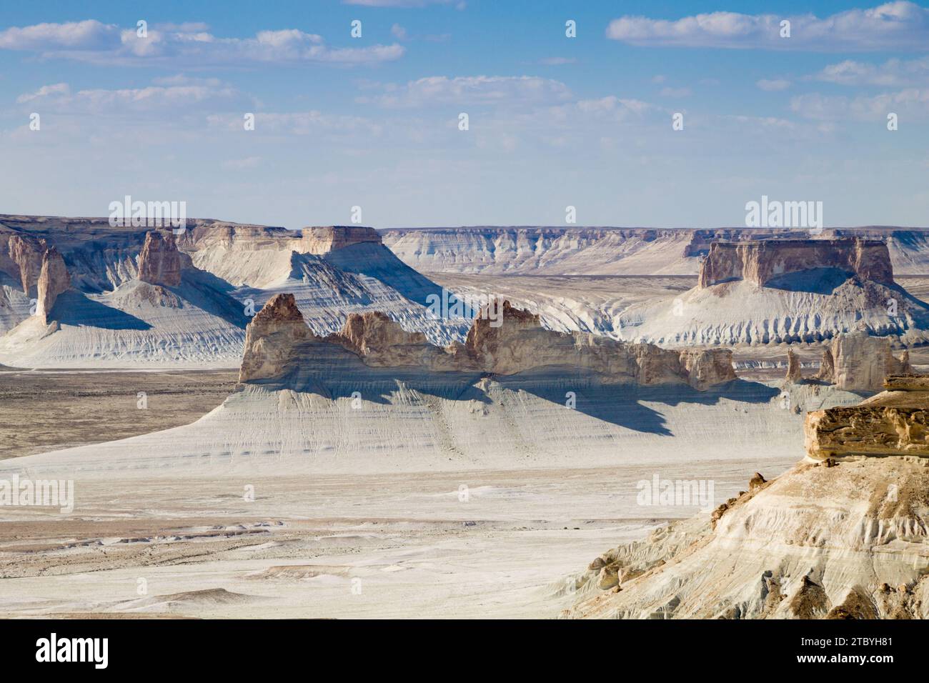 Bozzhira valley aerial view, Mangystau region, Kazakhstan. Beautiful ...