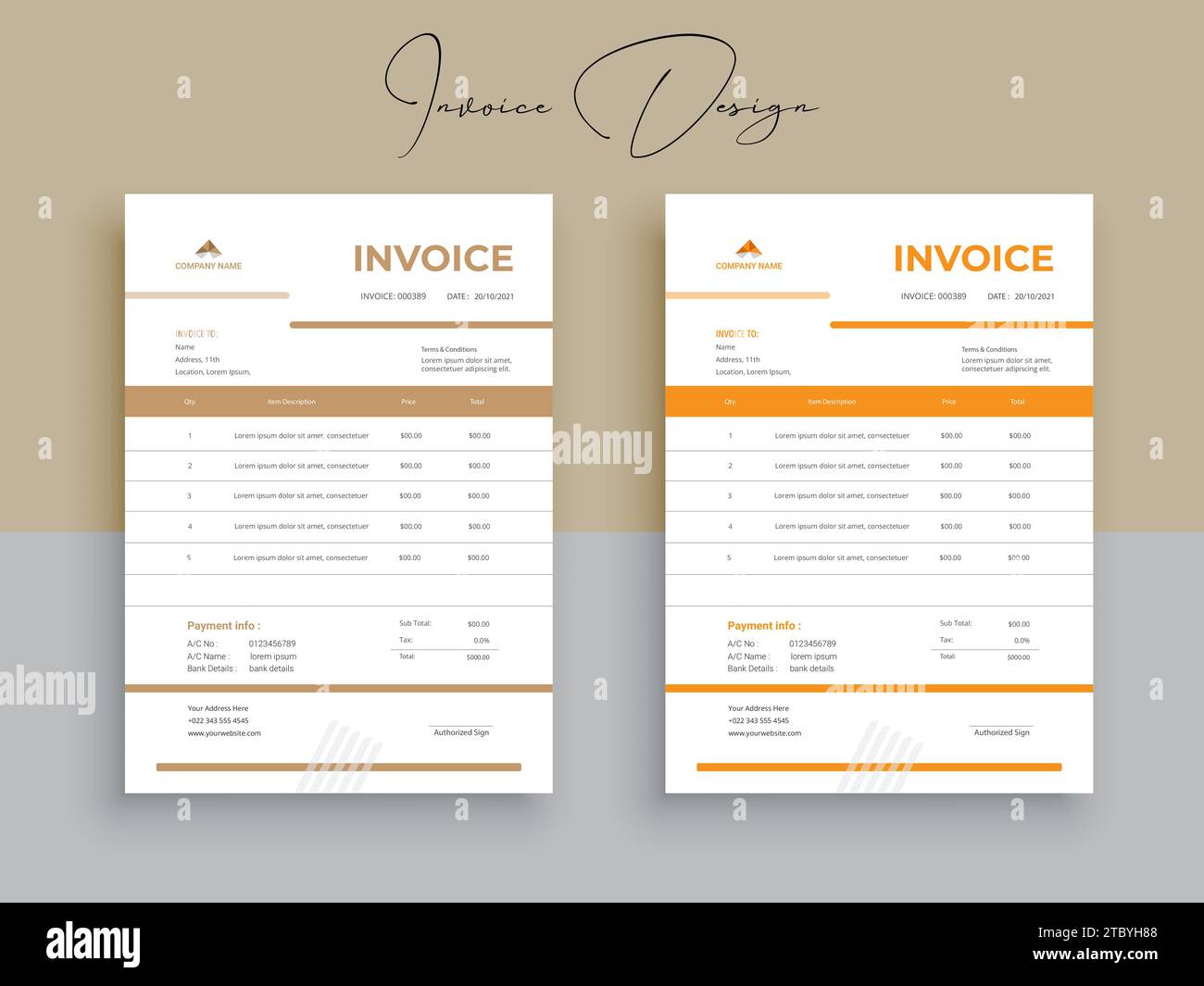 Professional invoice and letterhead design for corporate office ...