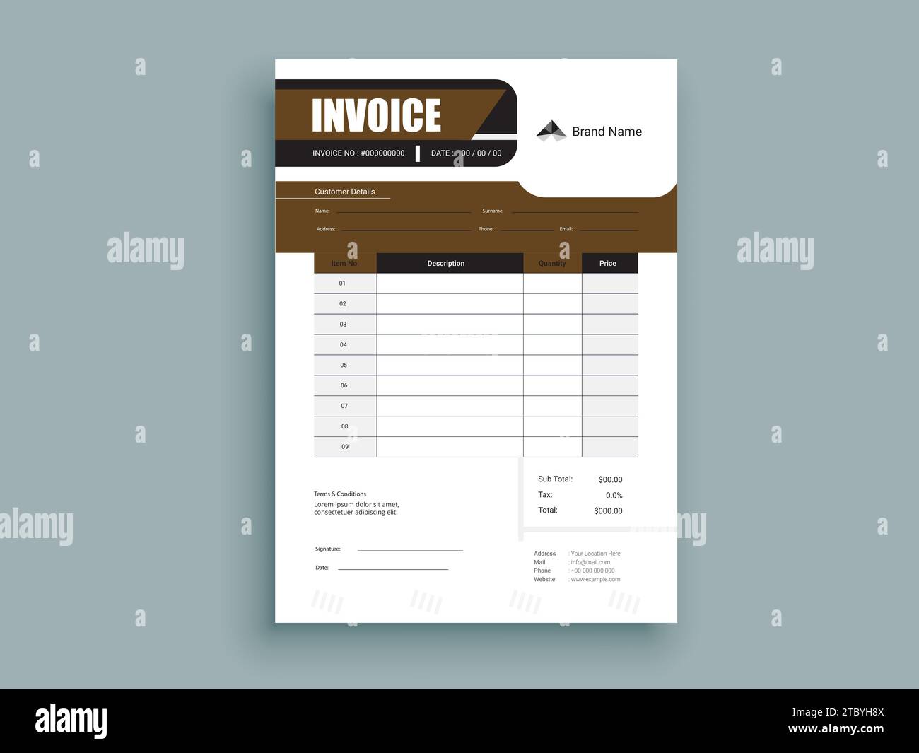 Professional invoice and letterhead design for corporate office ...
