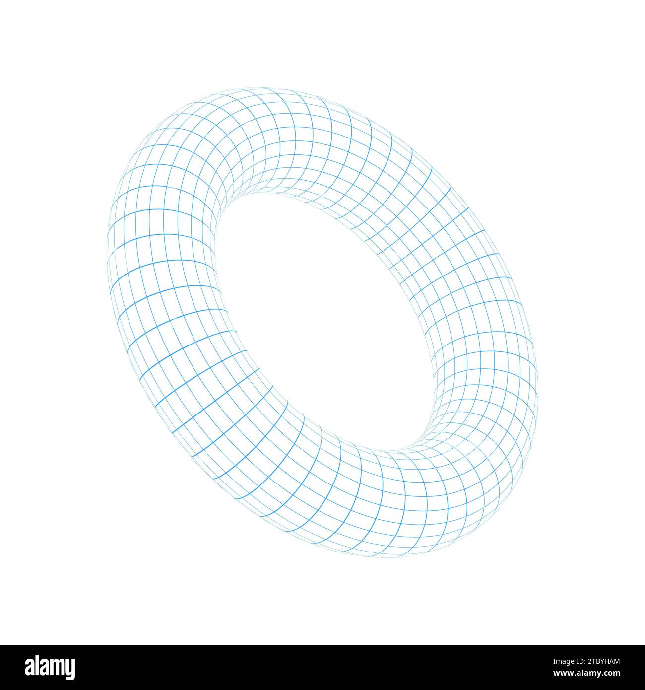 Torus wireframe vector. Abstract geometric shape with torus Stock ...