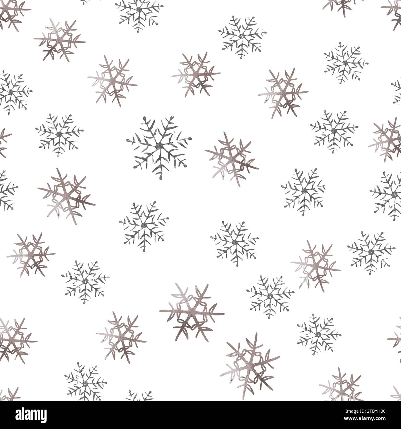 Silver and glitter snowflake seamless pattern overlay for textile or ...