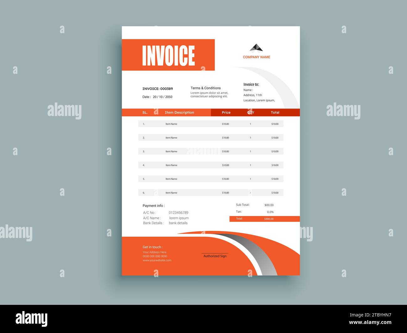 Professional invoice and letterhead design for corporate office ...