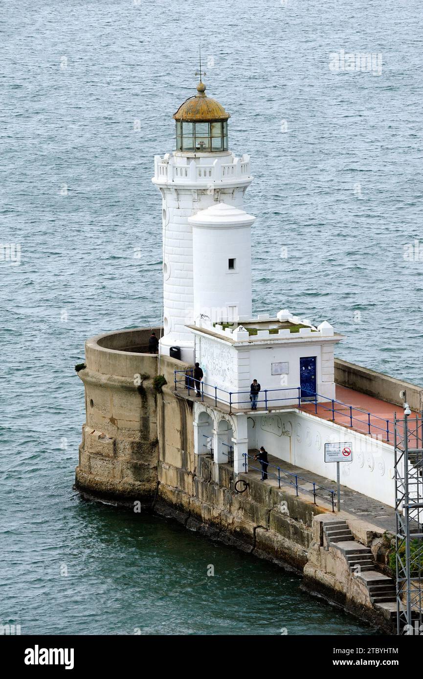 Port of Getxo, Bilbao, Spain - 3rd October 2021:The Lighthouse and ...