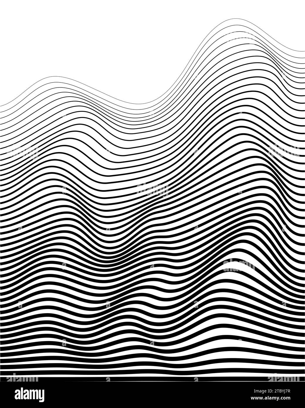 Wave stripe background. Ripple striped texture curve lines background ...