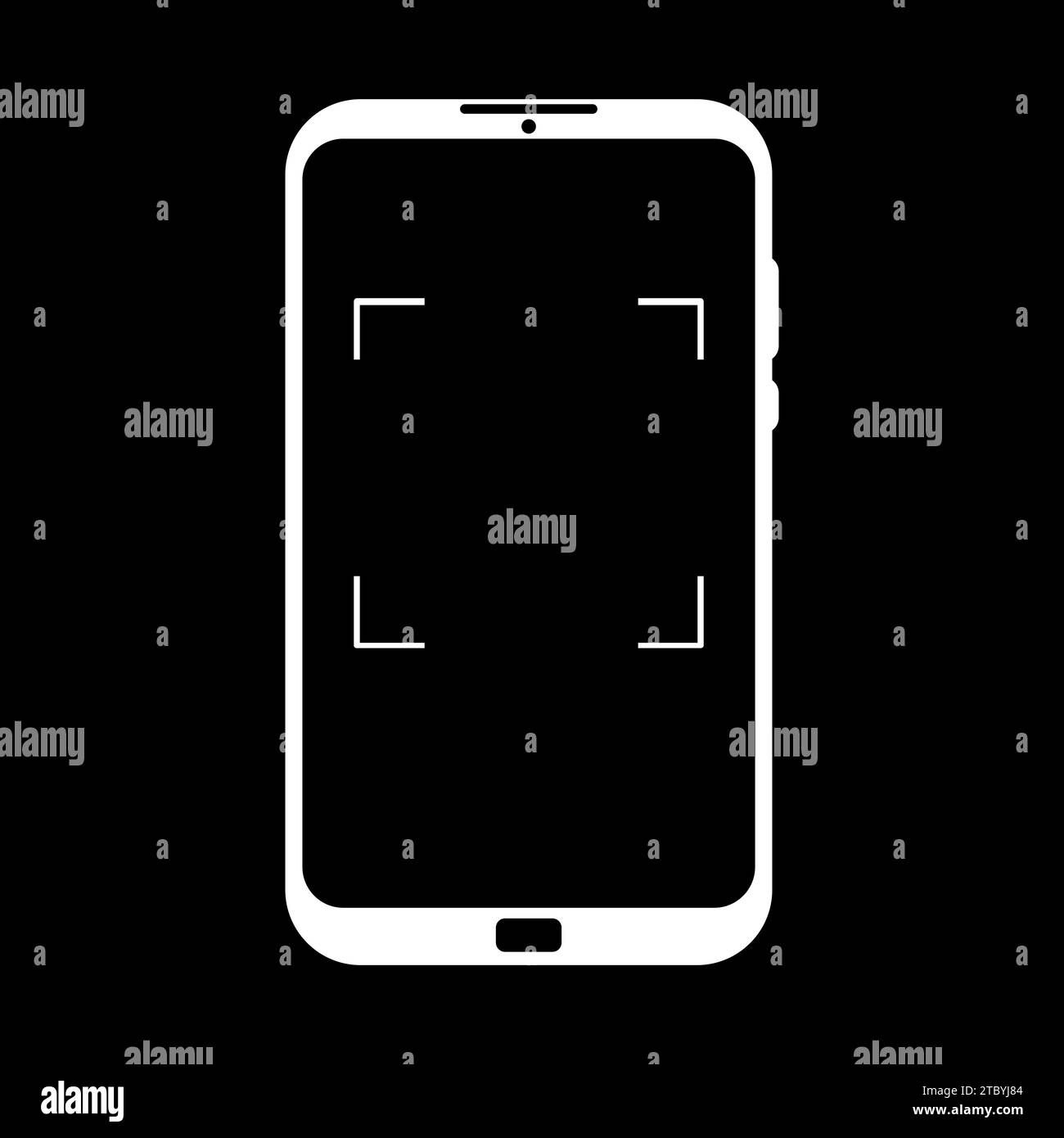 Cell phone, smartphone screen frame front view modern gadget mock up ...