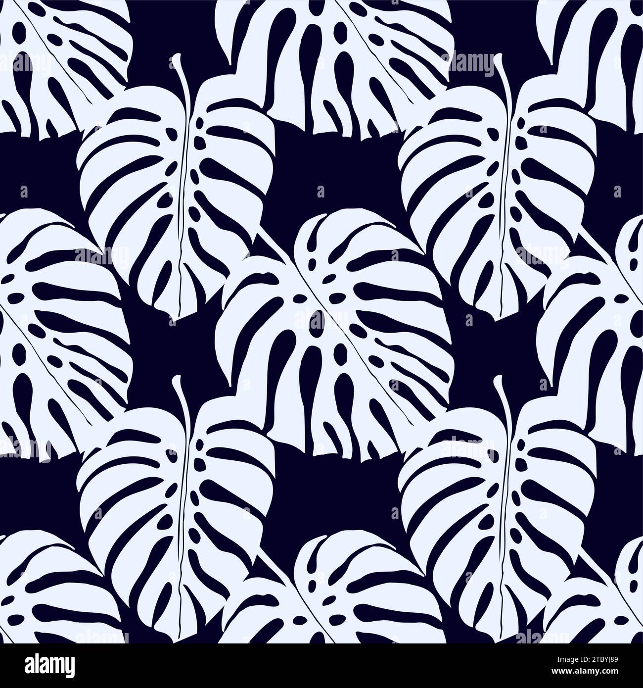 Monstera jungle leaves, floral seamless pattern for fabric textile or wallpapers. Vector ...