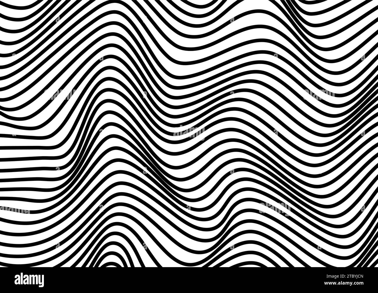 Wave stripe background. Ripple striped texture curve lines background ...