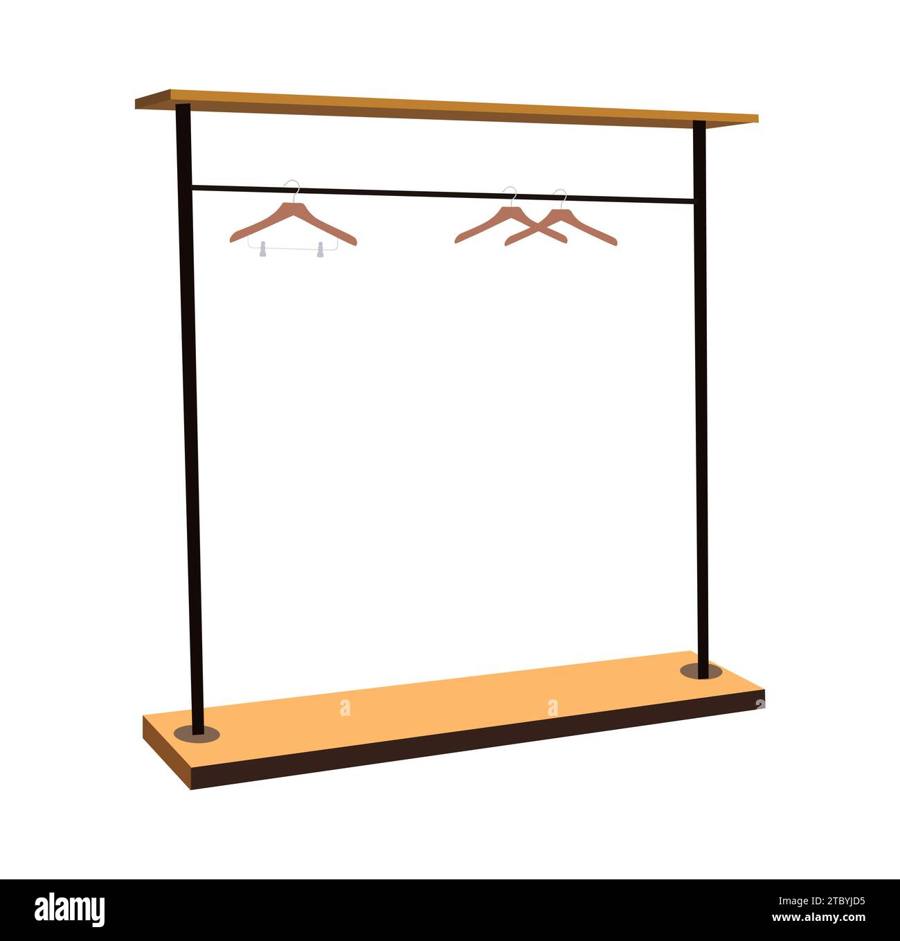 Row clothes on rack Stock Vector Images - Alamy