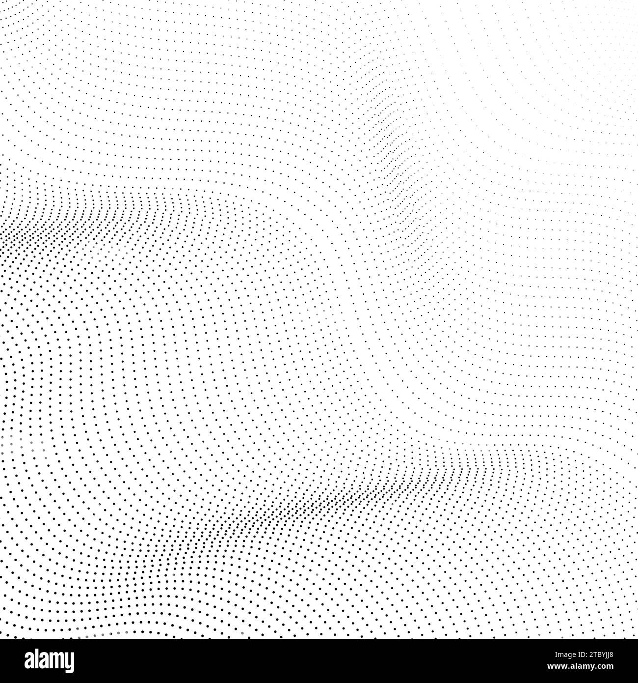 Flowing dots particles wave pattern halftone gradient background Stock ...