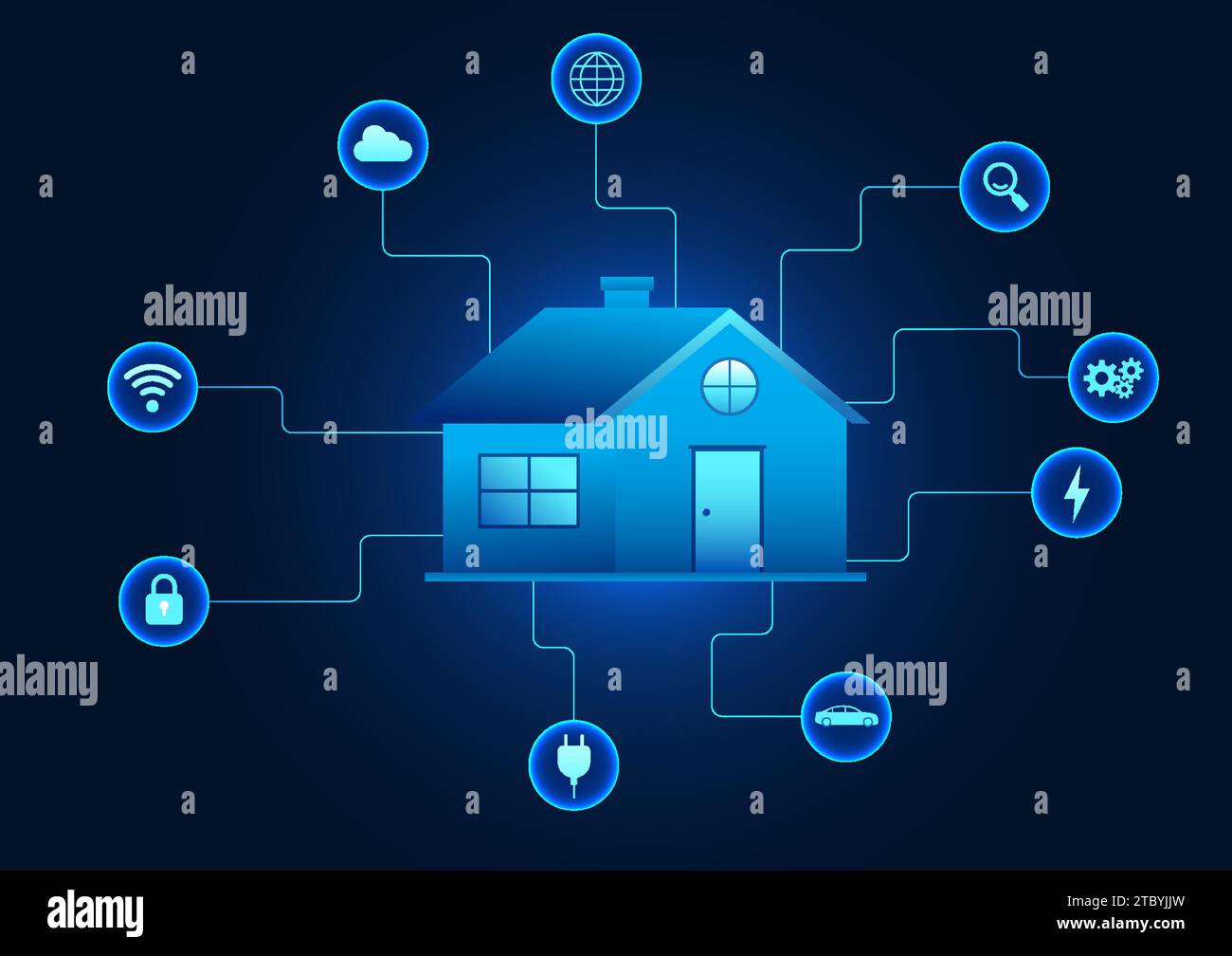 Electricity connection to a home Stock Vector Images - Alamy
