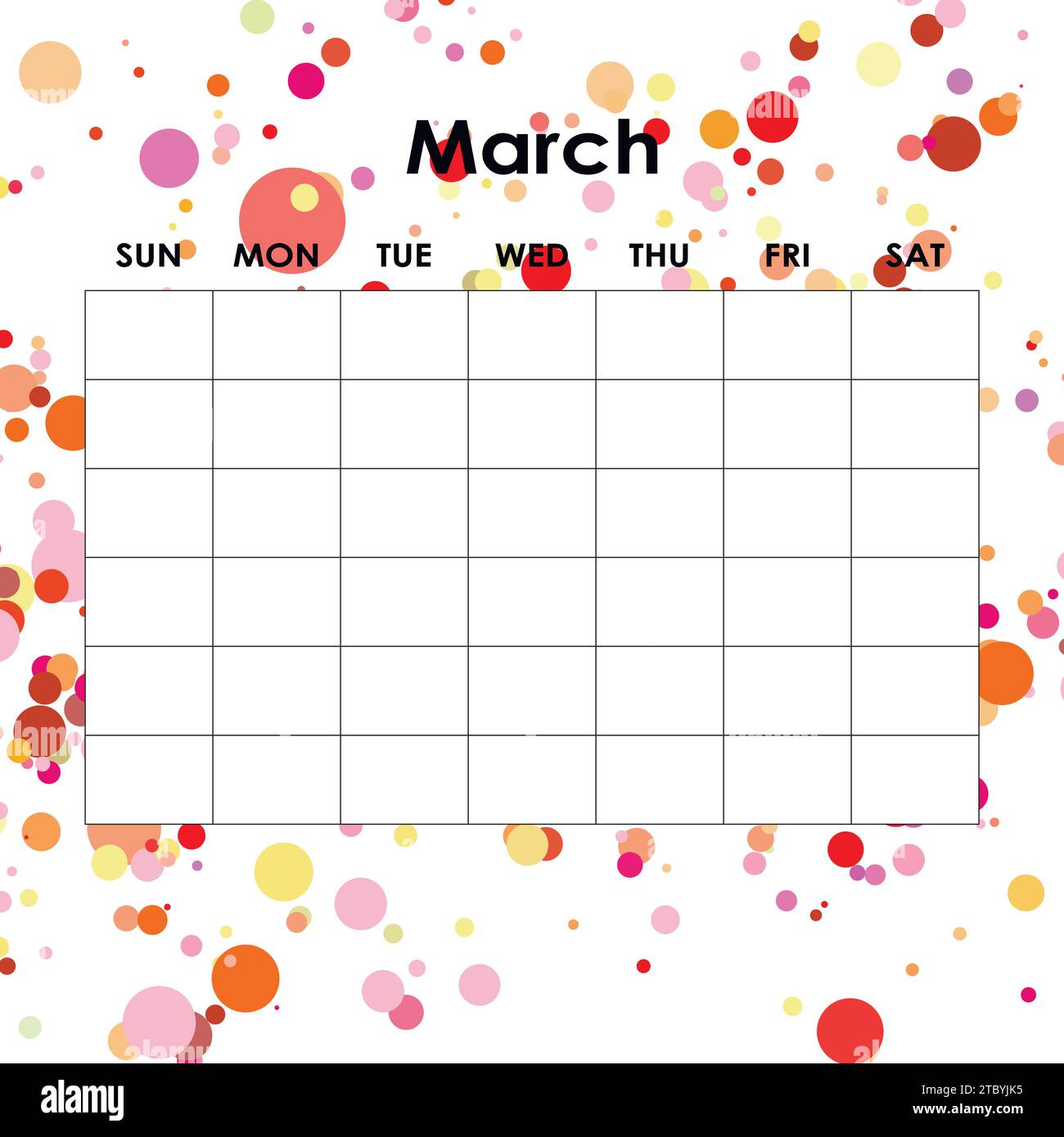 March. Calendar planner. Corporate week. Template layout, 12 months ...