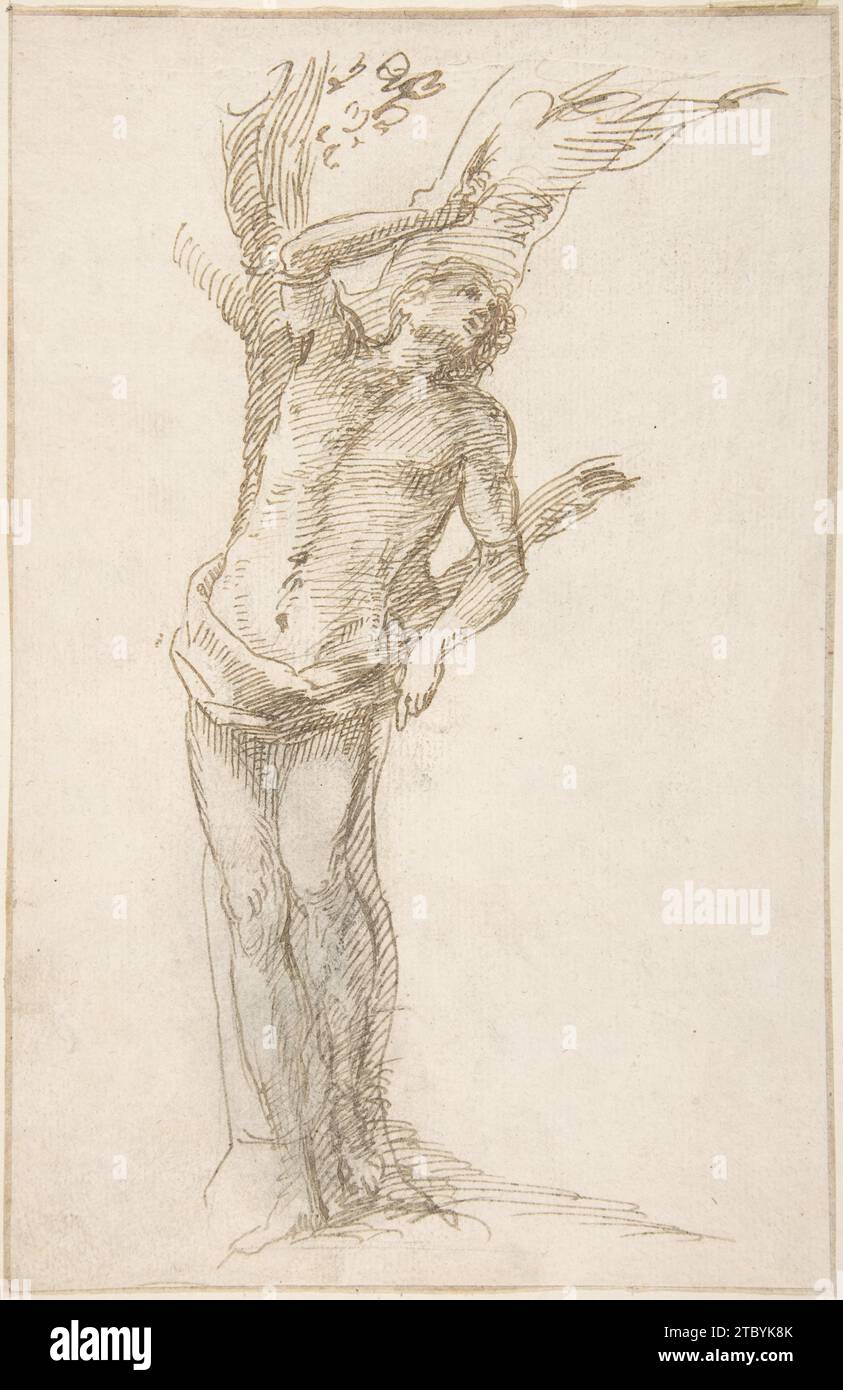 Saint Sebastian (?) Tied to a Tree 1956 by Anonymous, Spanish, School ...