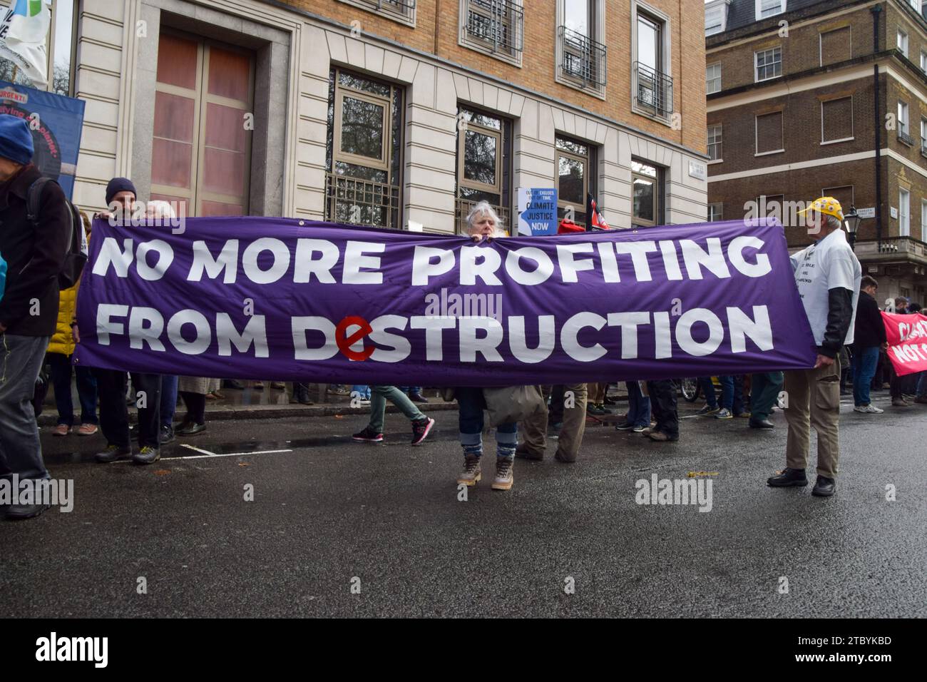 London, UK. 9th December 2023. Climate activists gathered outside BP ...