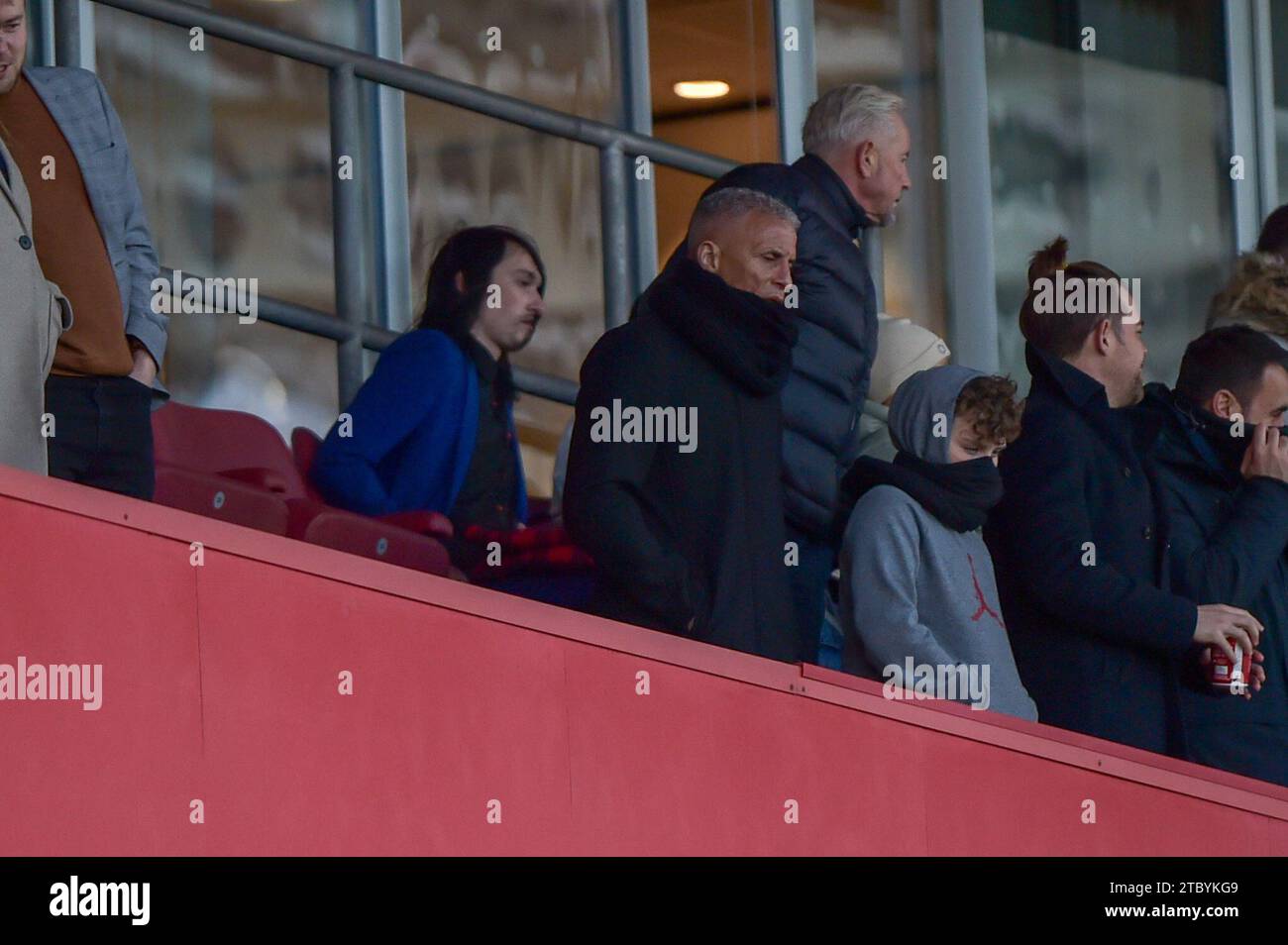 Keith Curle in the boxes during the Sky Bet Championship match ...