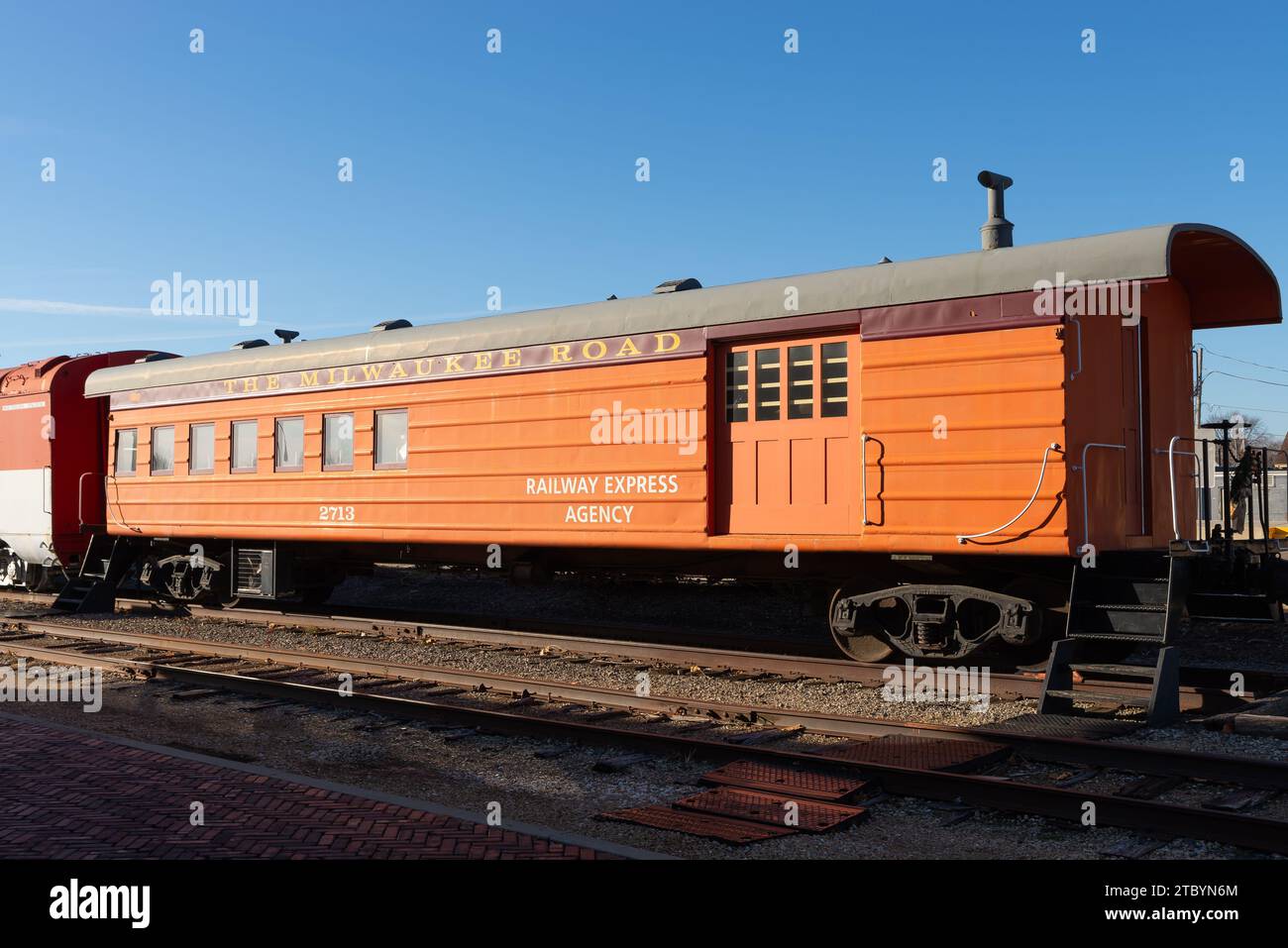 Mendota, Illinois - United States - December 7th, 2023: Vintage rail ...