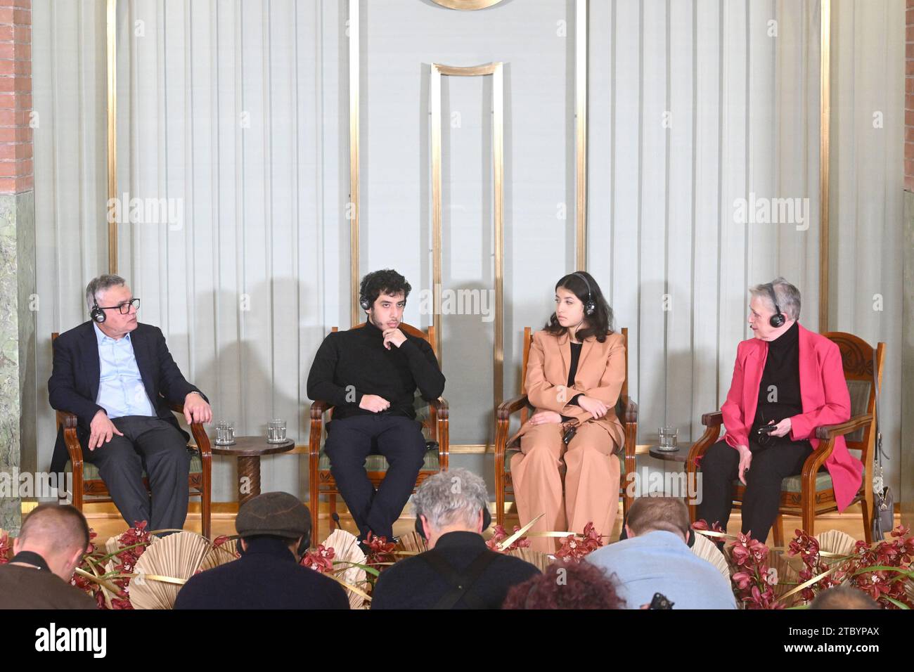 The Head of the Norwegian Nobel Committee Berit Reiss-Andersen gives as ...