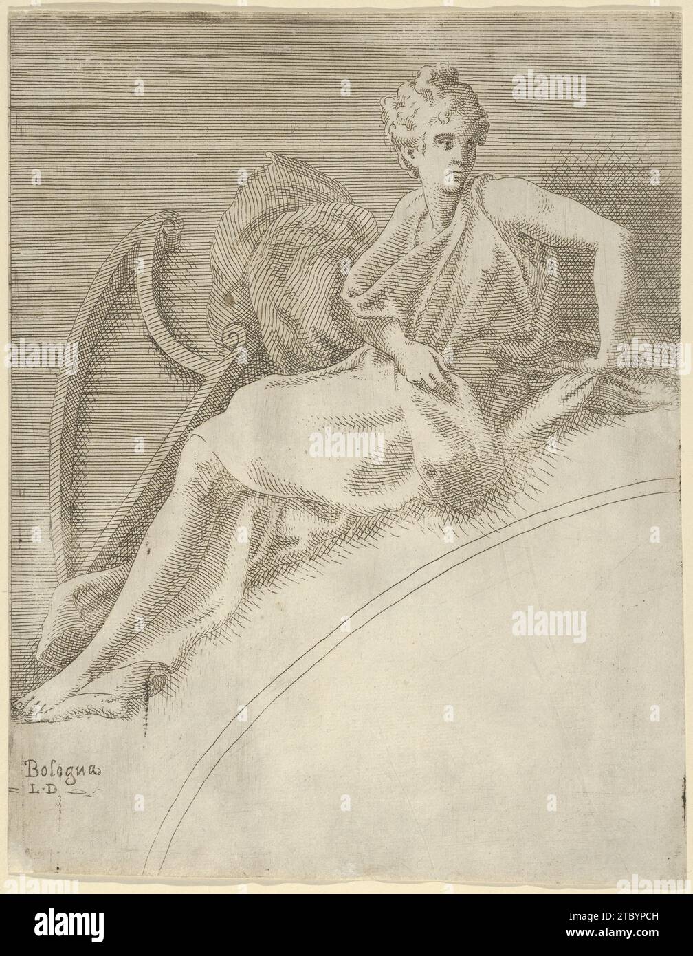 Terpsichore, from "Twelve Muses and Goddesses" 1949 by Leon Davent ...