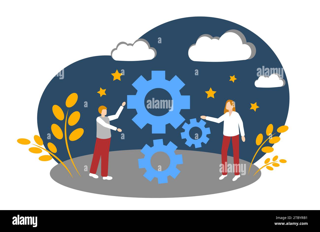 Digital teamwork tools Stock Vector Images - Alamy