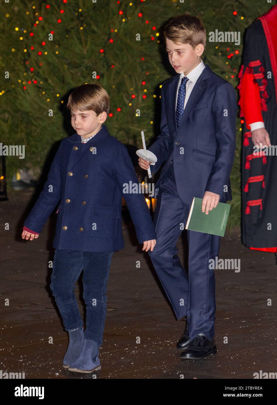 London, England. UK. 08 December 2023. Prince Louis of Wales and Prince ...