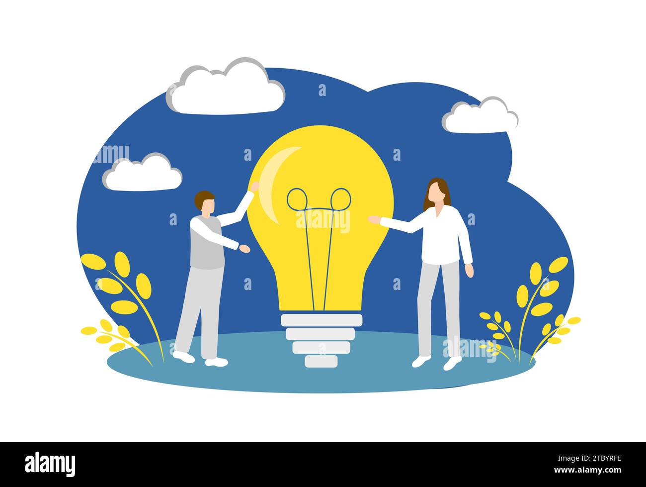 Standing collaboration Stock Vector Images - Alamy