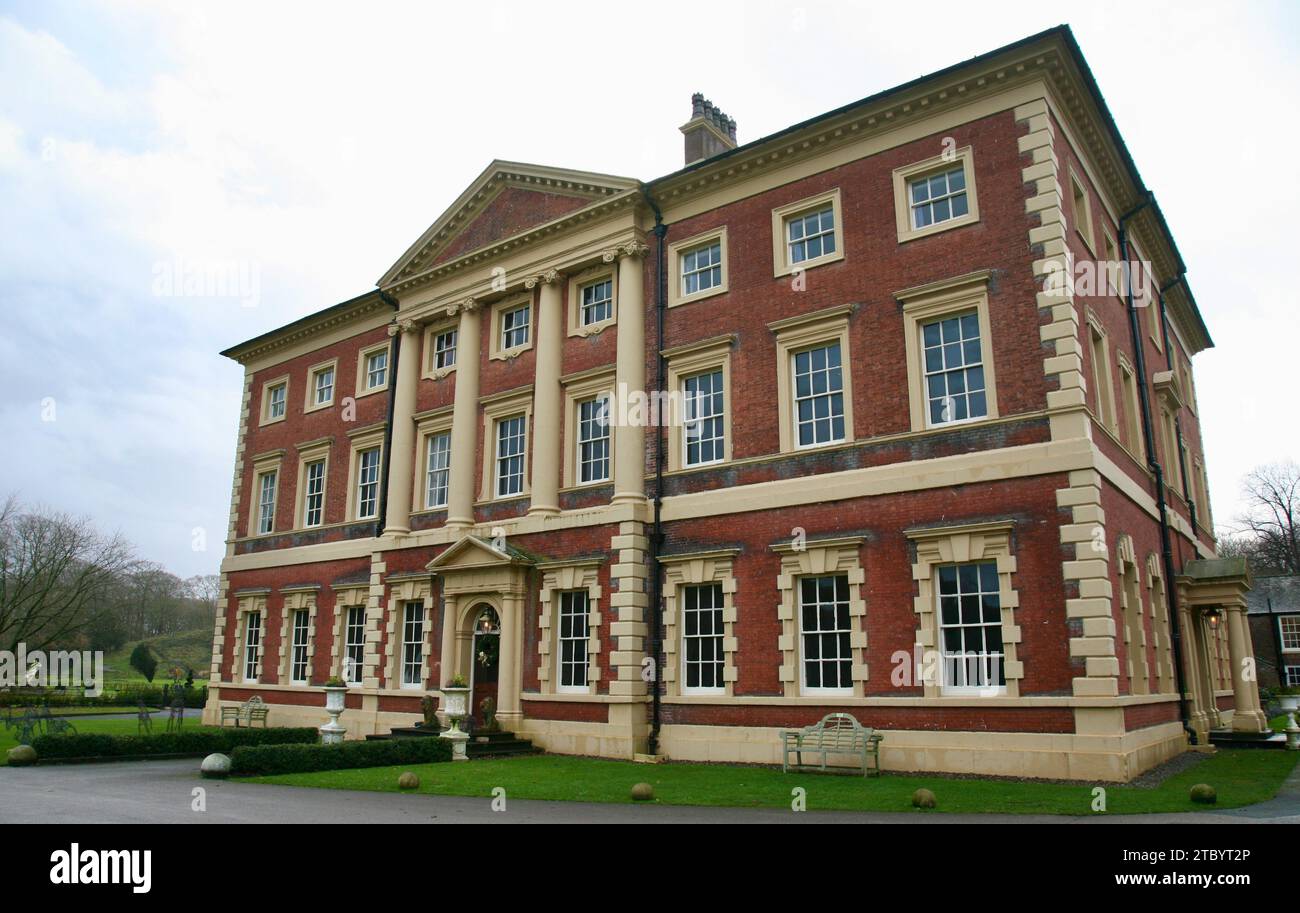 A close up view of Lytham Hall, an 18th century Georgian Country House ...
