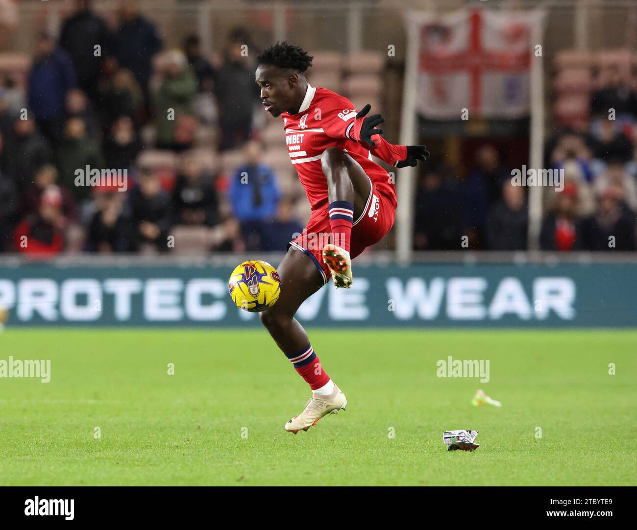 Alex Bangura of Middlesbrough during the Sky Bet Championship match ...