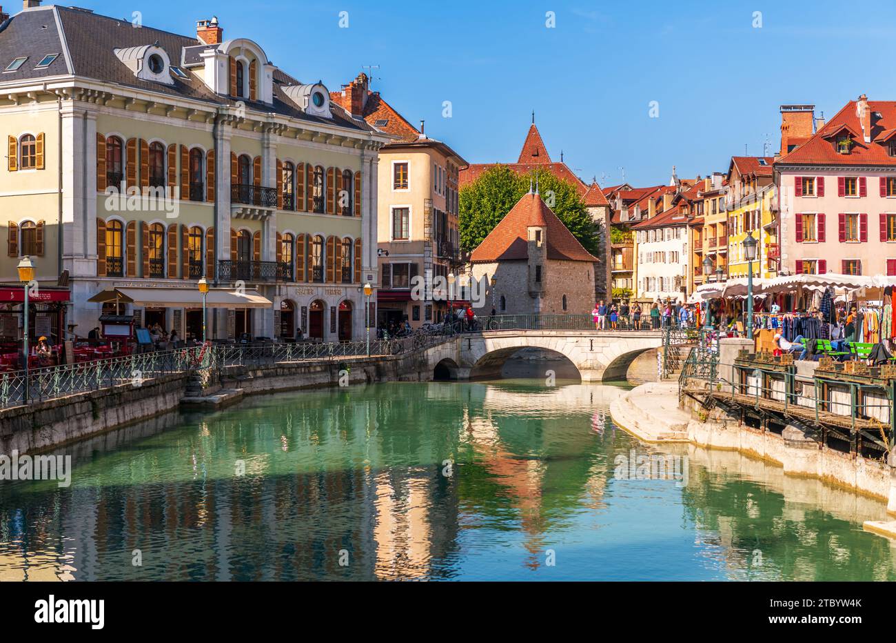 Palais de l'isle, on the Thiou river, in Annecy, Haute-Savoie, France ...