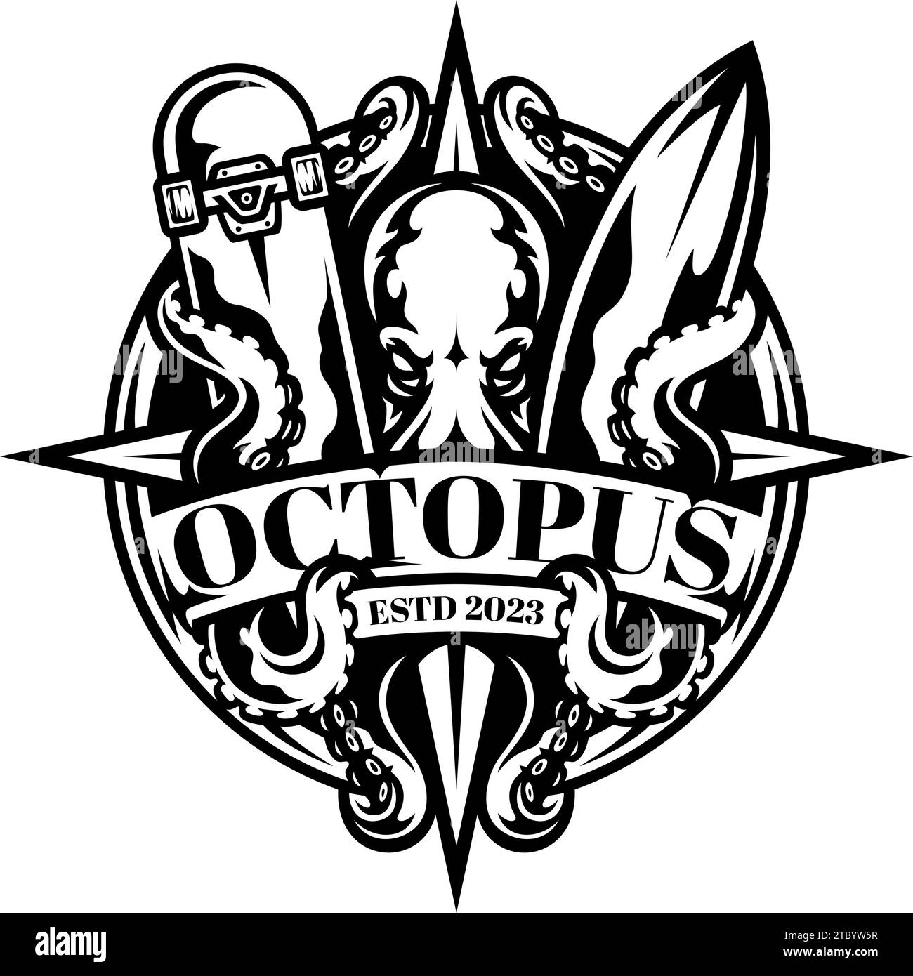 Cartoon octopus head hi-res stock photography and images - Alamy