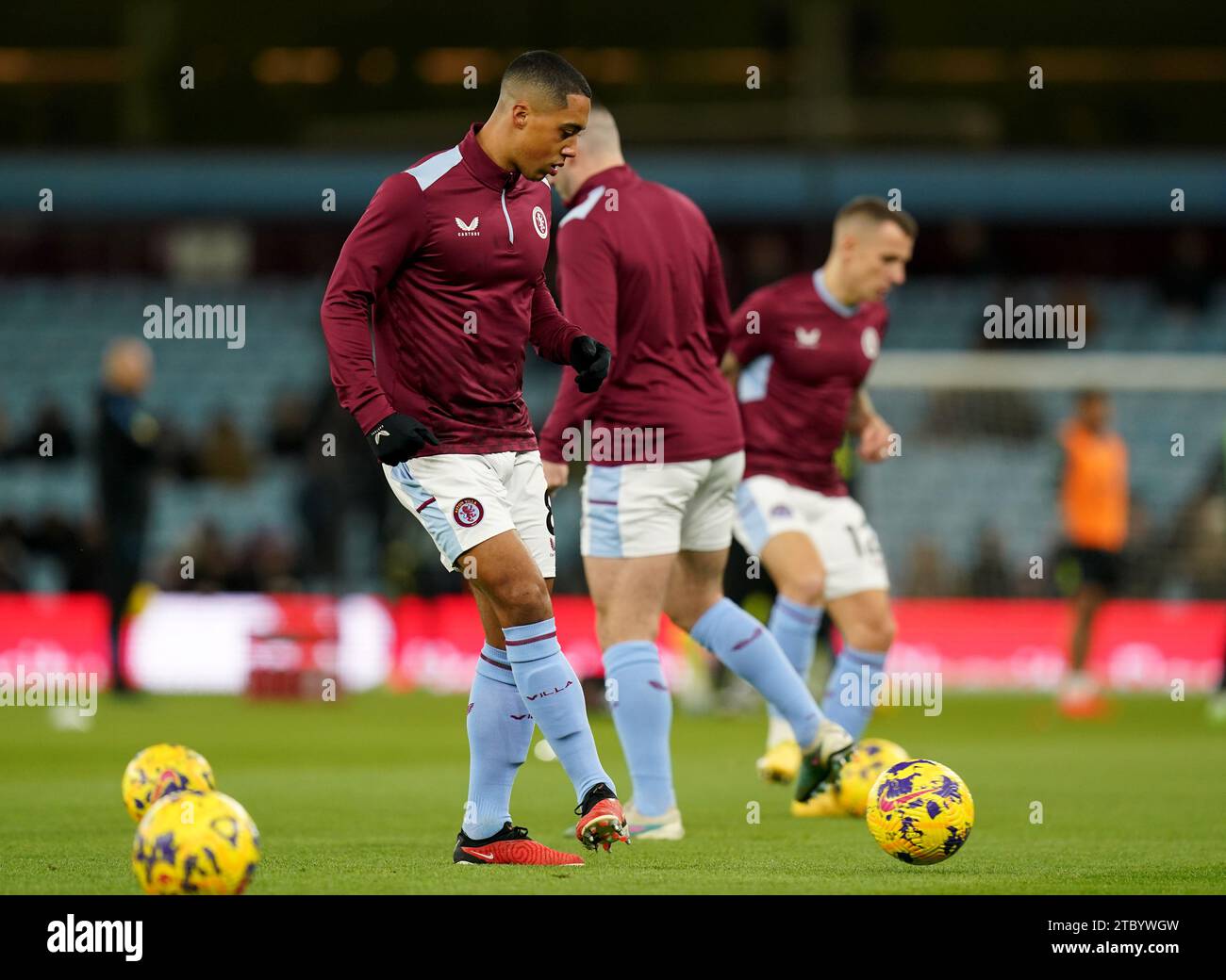Aston Villas Youri Tielemans During The Warm Up Before Premier League