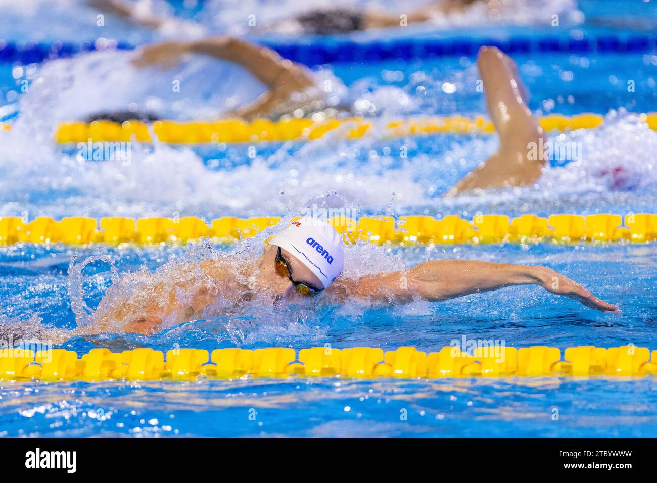 David Popovici of Romania during Men's 200m Freestyle Final at the LEN ...