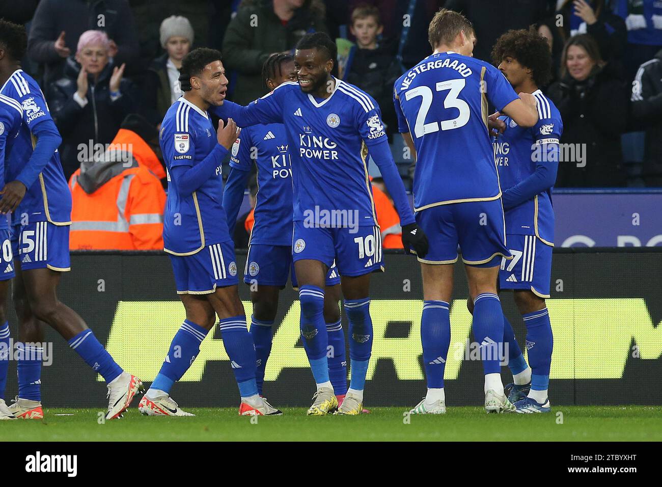 Leicester City's Stephy Mavididi celebrates scoring their side's first ...
