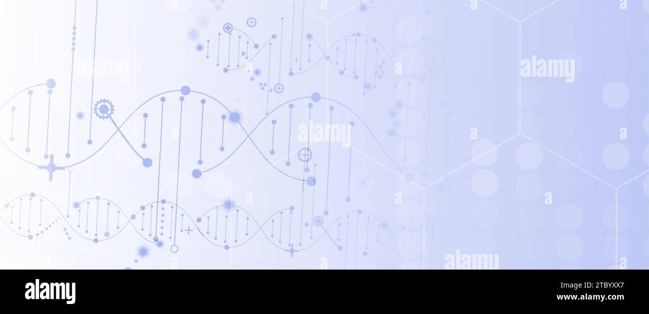 Abstract artificial intelligence DNA technology. Science and social ...