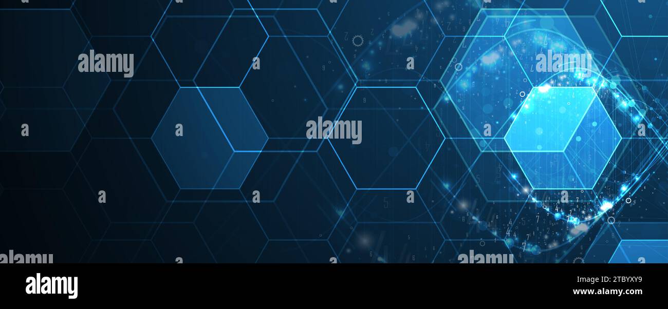 Abstract artificial intelligence DNA technology. Science and social ...