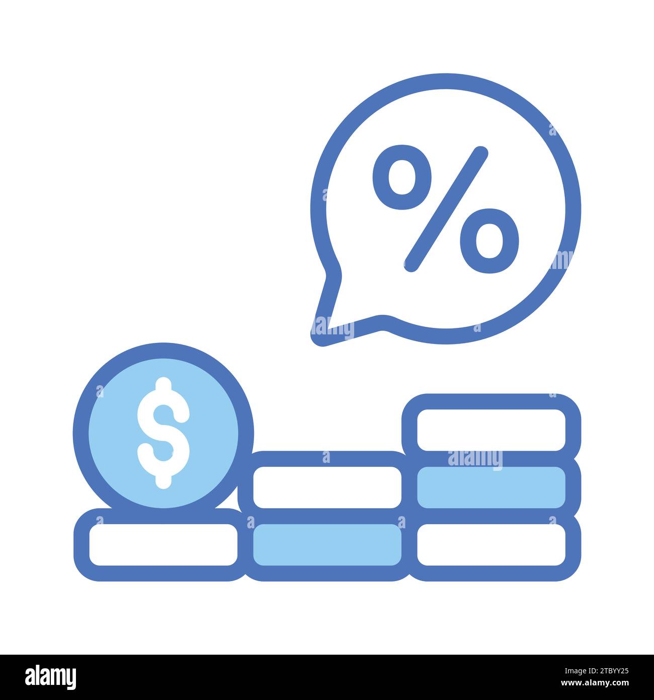 Check this well designed icon of interest rate, isolated on white ...