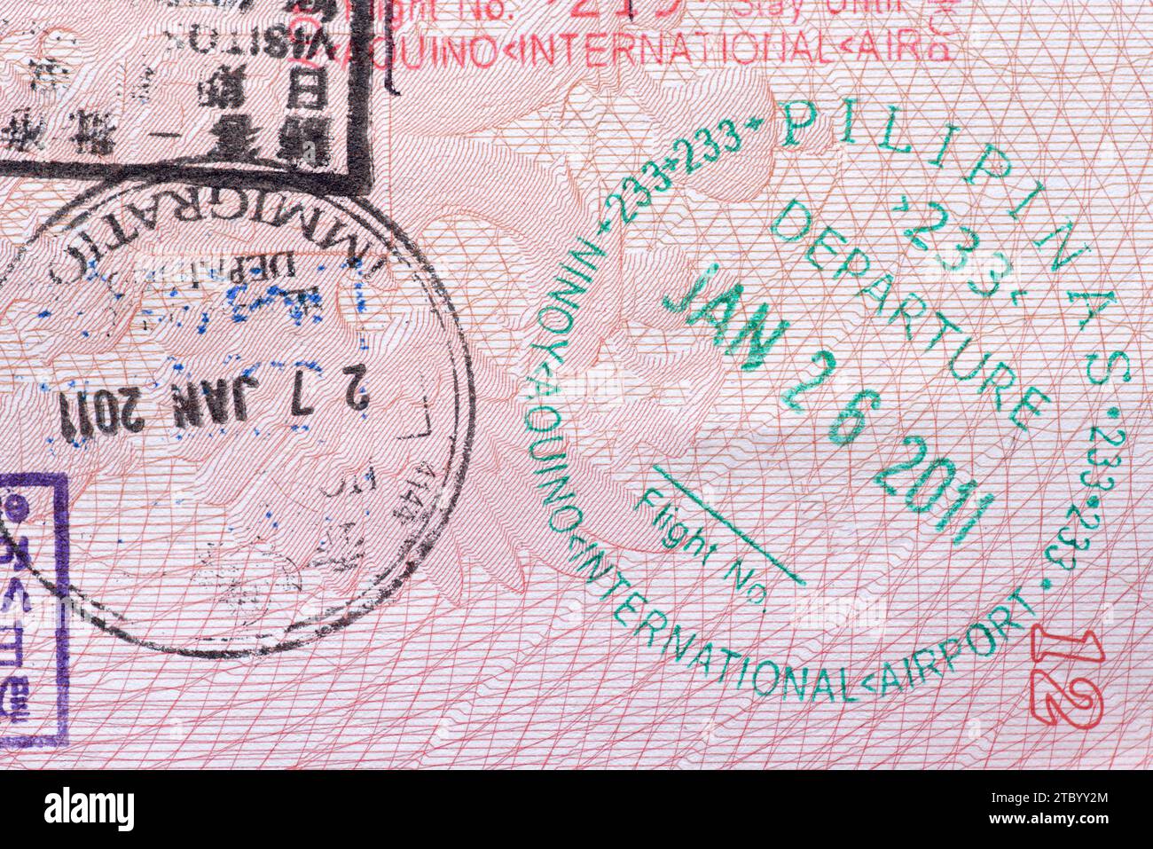 Border Stamp In The Passport When Crossing The State Border With